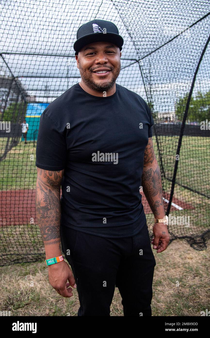 Andruw Jones attends the Innings Festival at Raymond James Stadium ...