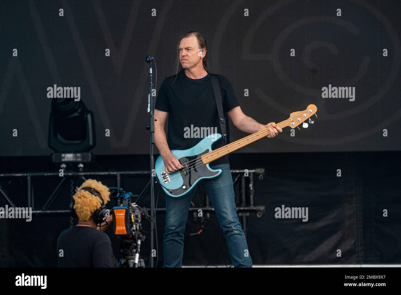 Rick Burch of Jimmy Eat World performs at the Innings Festival at ...