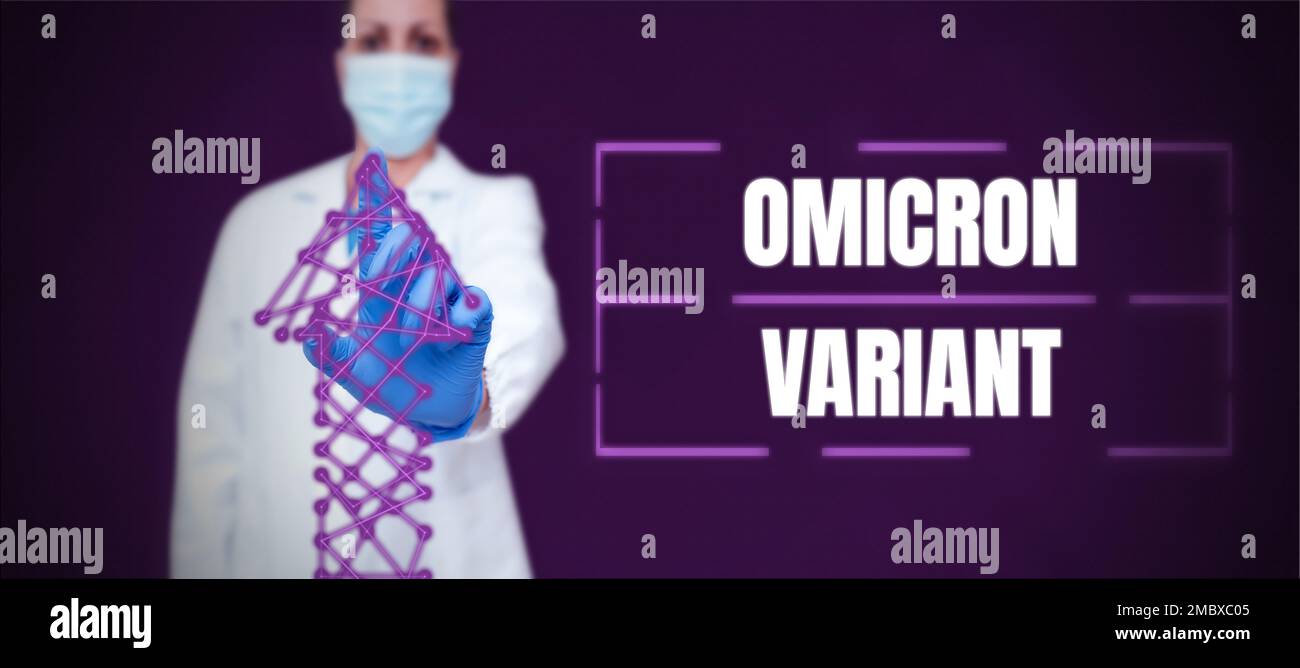 Inspiration showing sign Omicron Variant. Concept meaning mild to ...