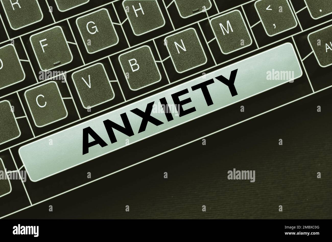 Hand writing sign Anxiety. Business idea Excessive uneasiness and ...