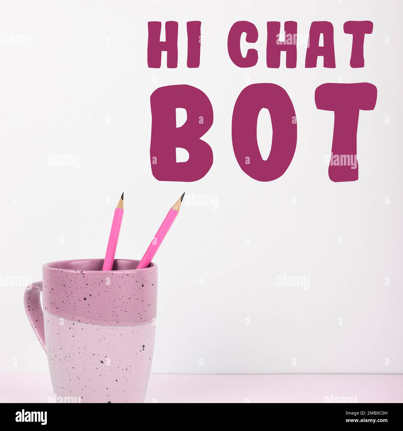 Inspiration showing sign Hi Chat Bot. Concept meaning Greeting to robot ...