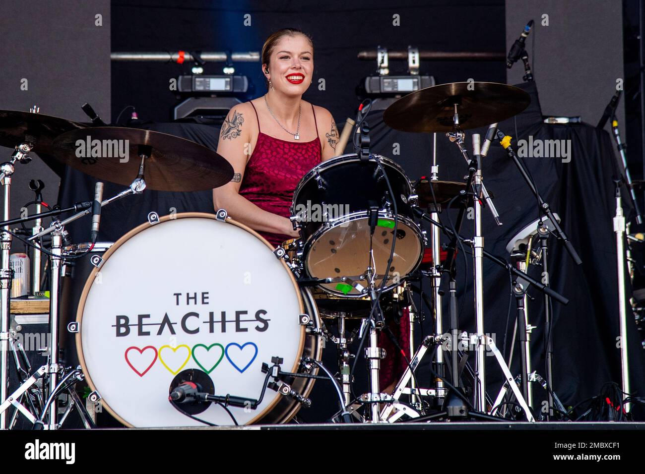 Eliza Enman-McDaniel of The Beaches performs at the Innings Festival at ...