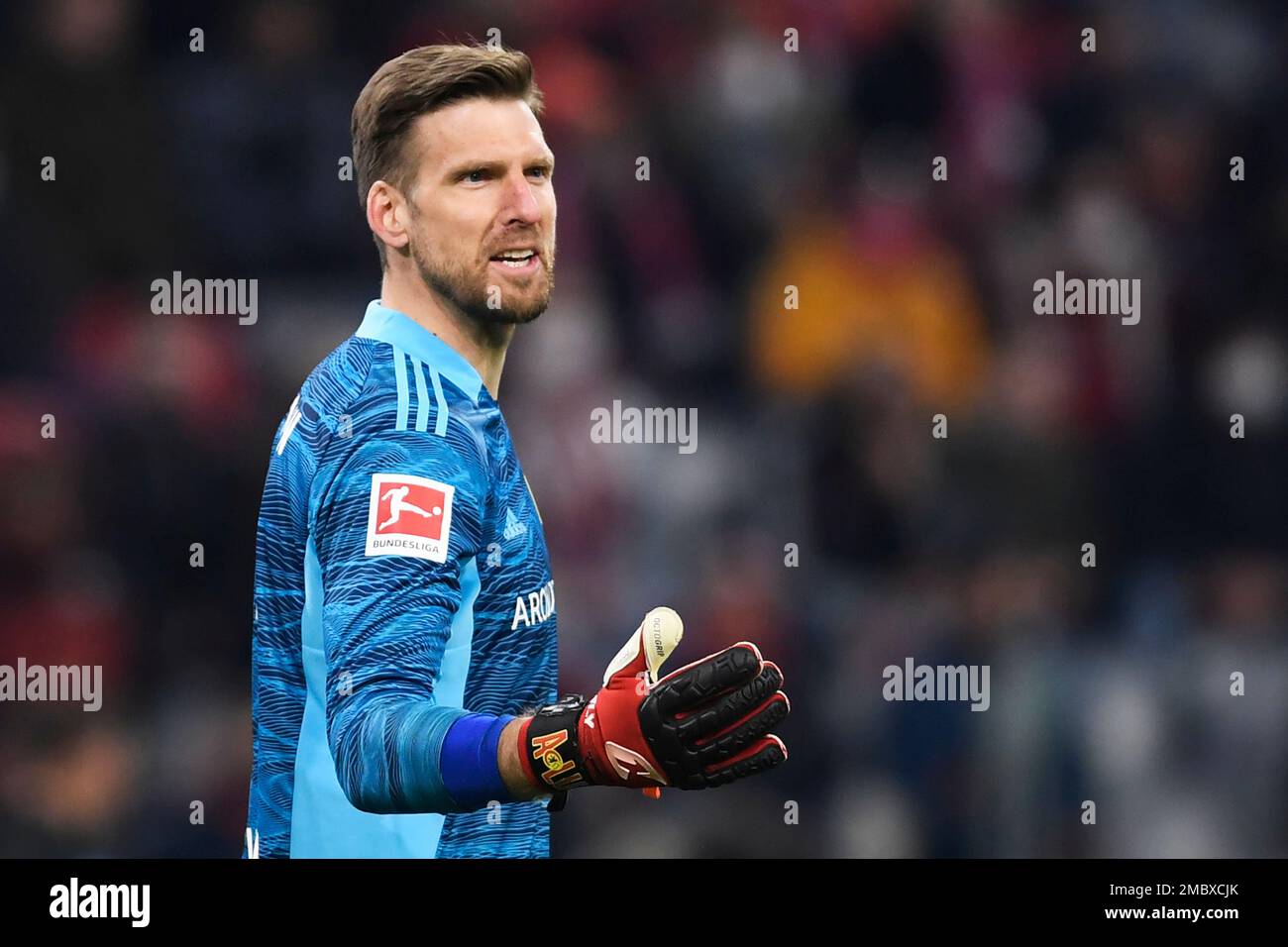 Union's goalkeeper Andreas Luthe gestures during the German Bundesliga ...
