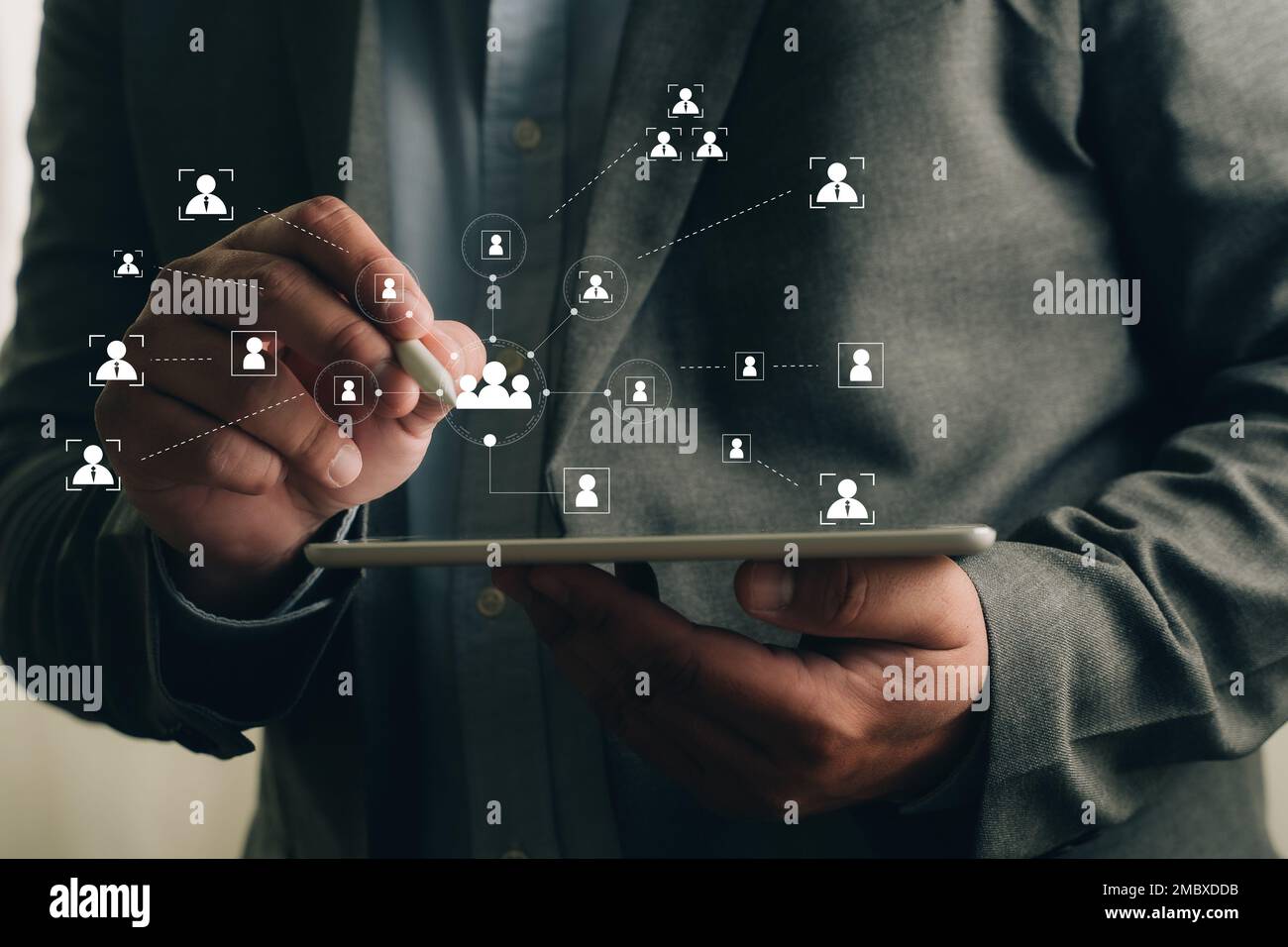 Human Resources Management Crm digital concept for employees in ...