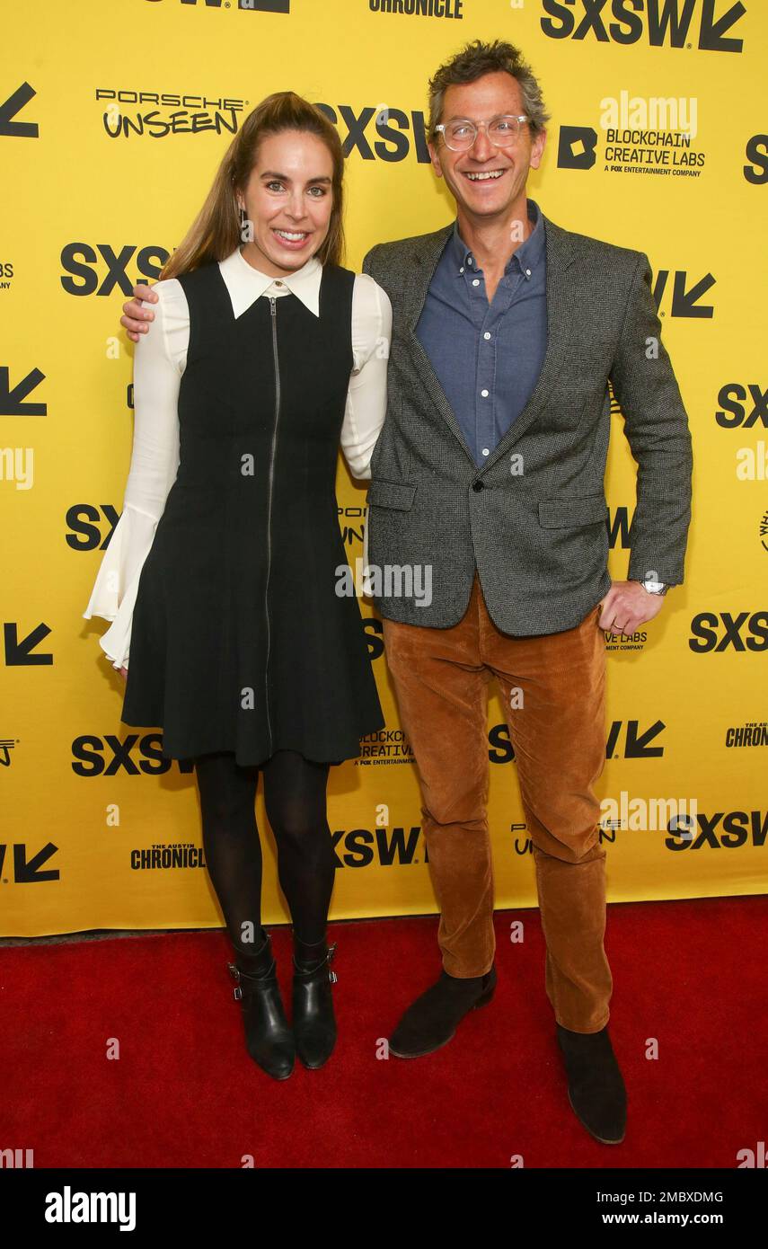 Producers Jessica Switch, left, and Erik Feig arrive for the Texas ...