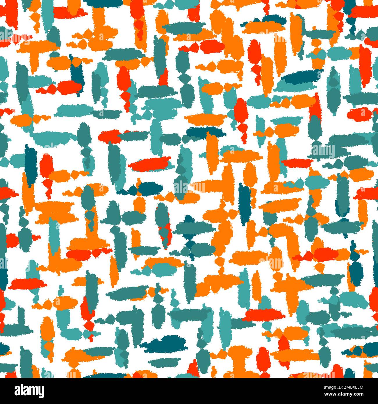 Seamless pattern of colored brush strokes. Vector illustration Stock ...