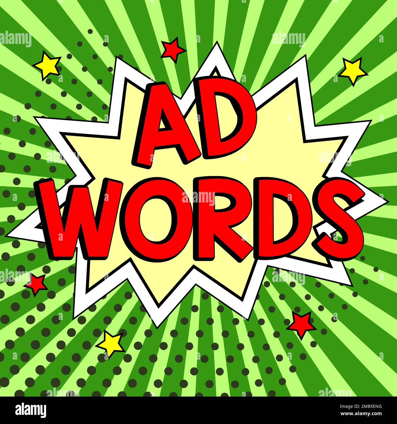 Conceptual caption Ad Words. Business idea oversee and control the ...
