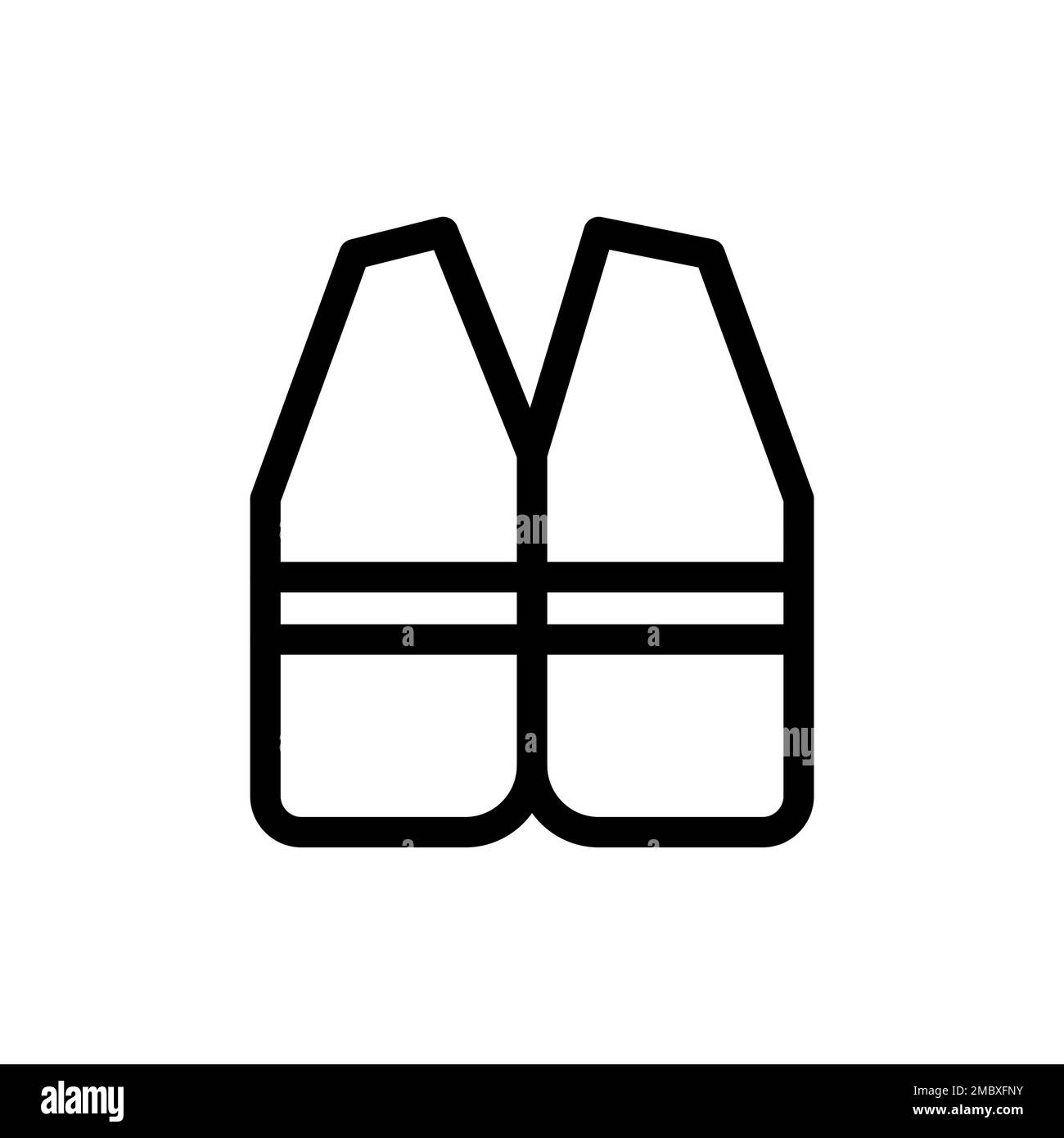 Work robe line icon isolated on white background. Black flat thin icon on modern outline style ...