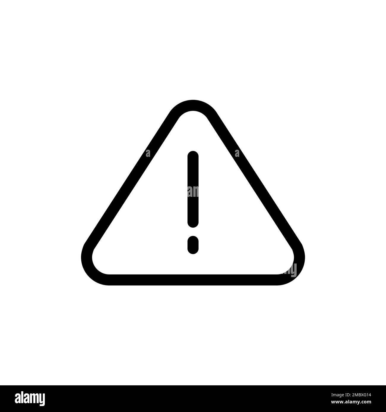 Attention line icon isolated on white background. Black flat thin icon ...