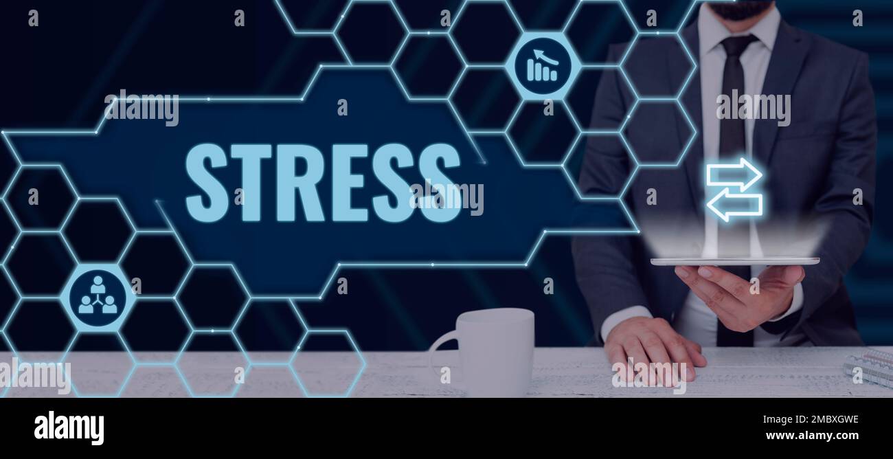 Inspiration showing sign Stress. Conceptual photo a physical chemical ...