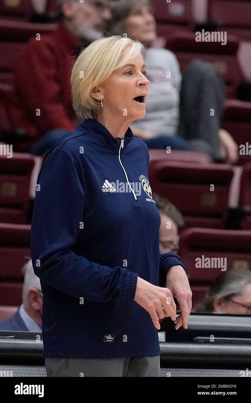 Georgia Tech coach Nell Fortner calls out to players during the first ...