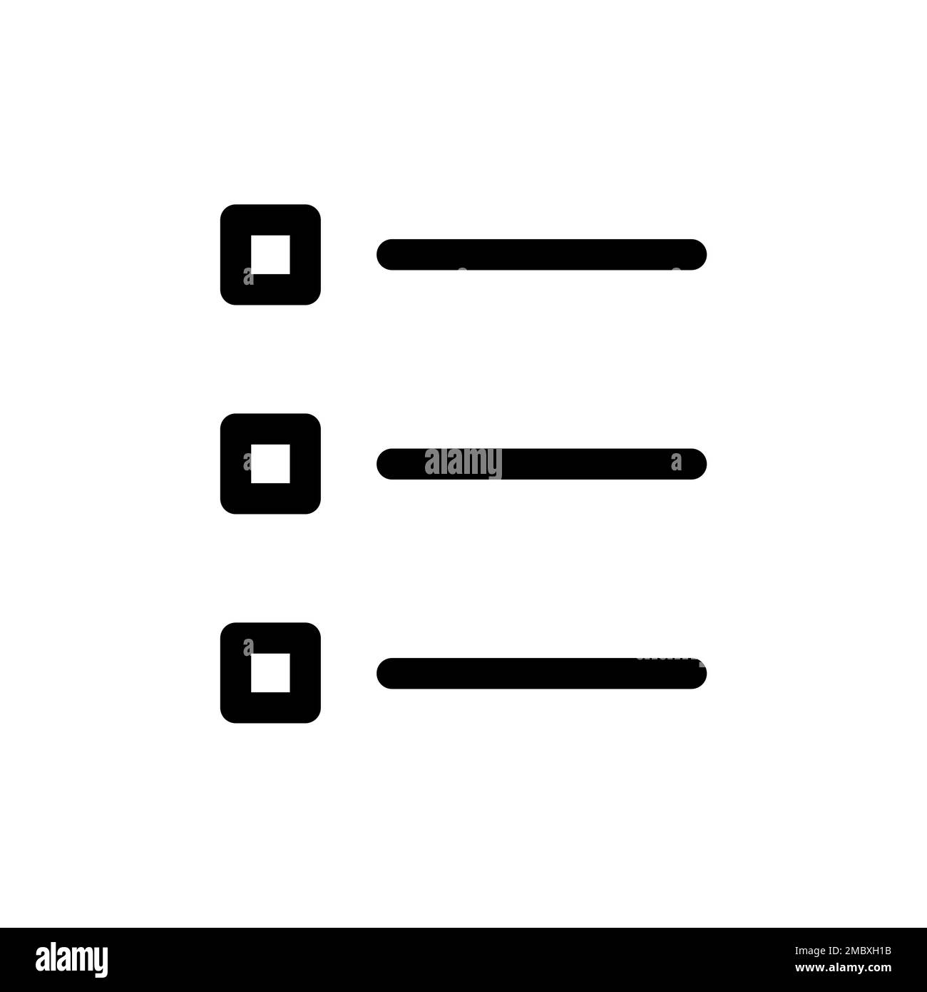 Todo list line icon isolated on white background. Black flat thin icon on modern outline style ...