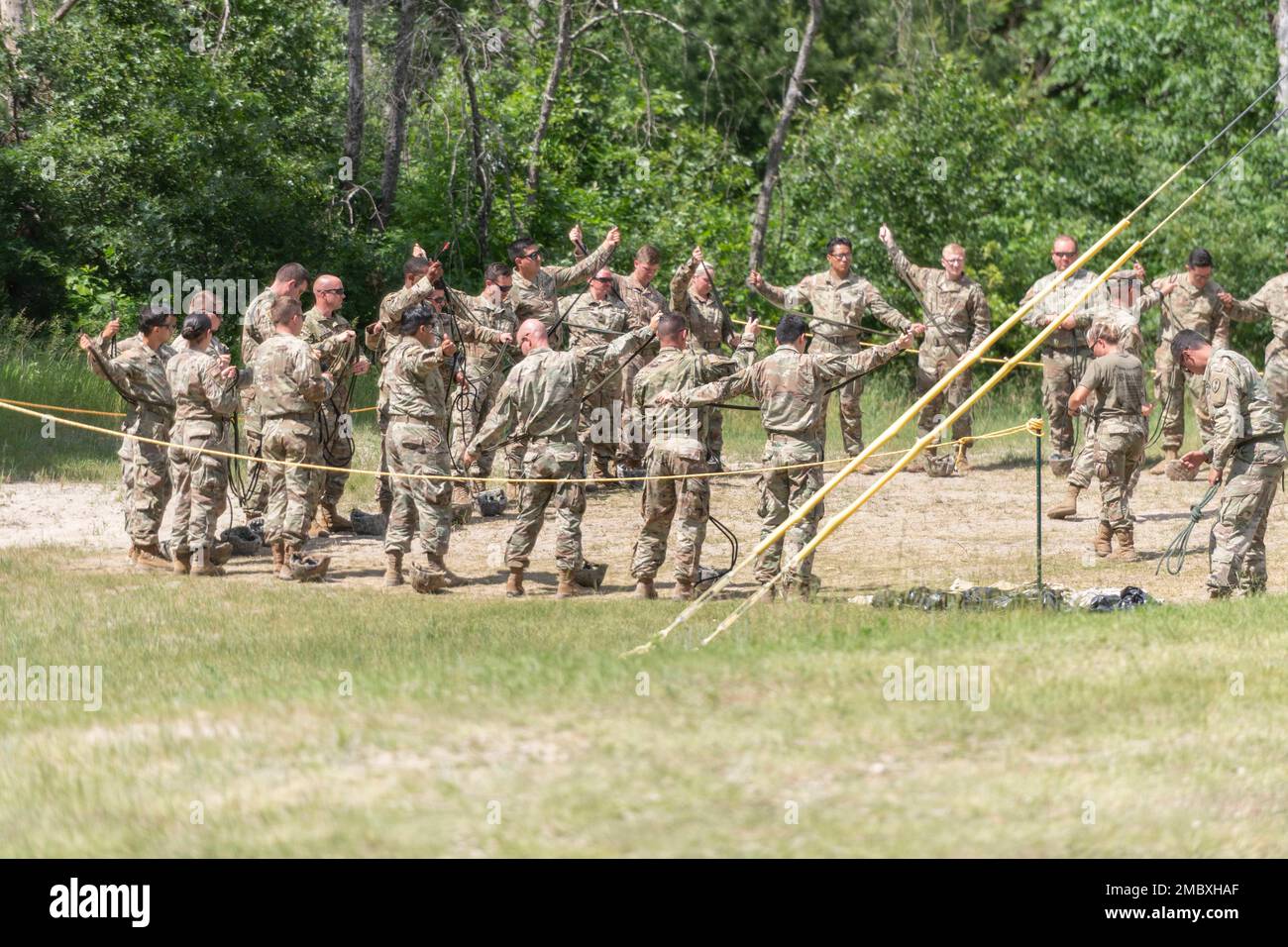 Soldiers participating in the Spartan Warrior III exercise conduct ...