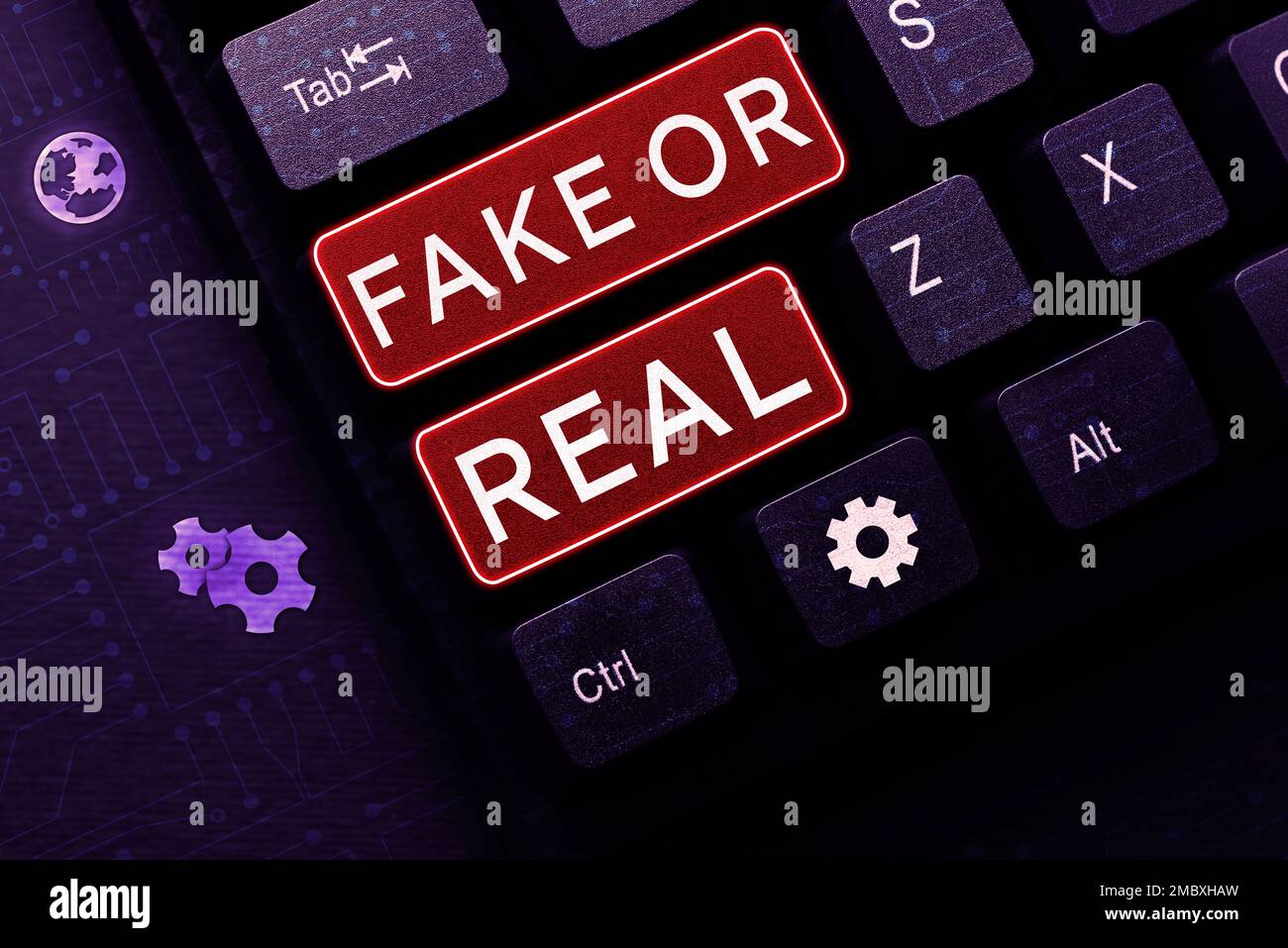 Handwriting text Fake Or Real. Concept meaning difference between facts ...