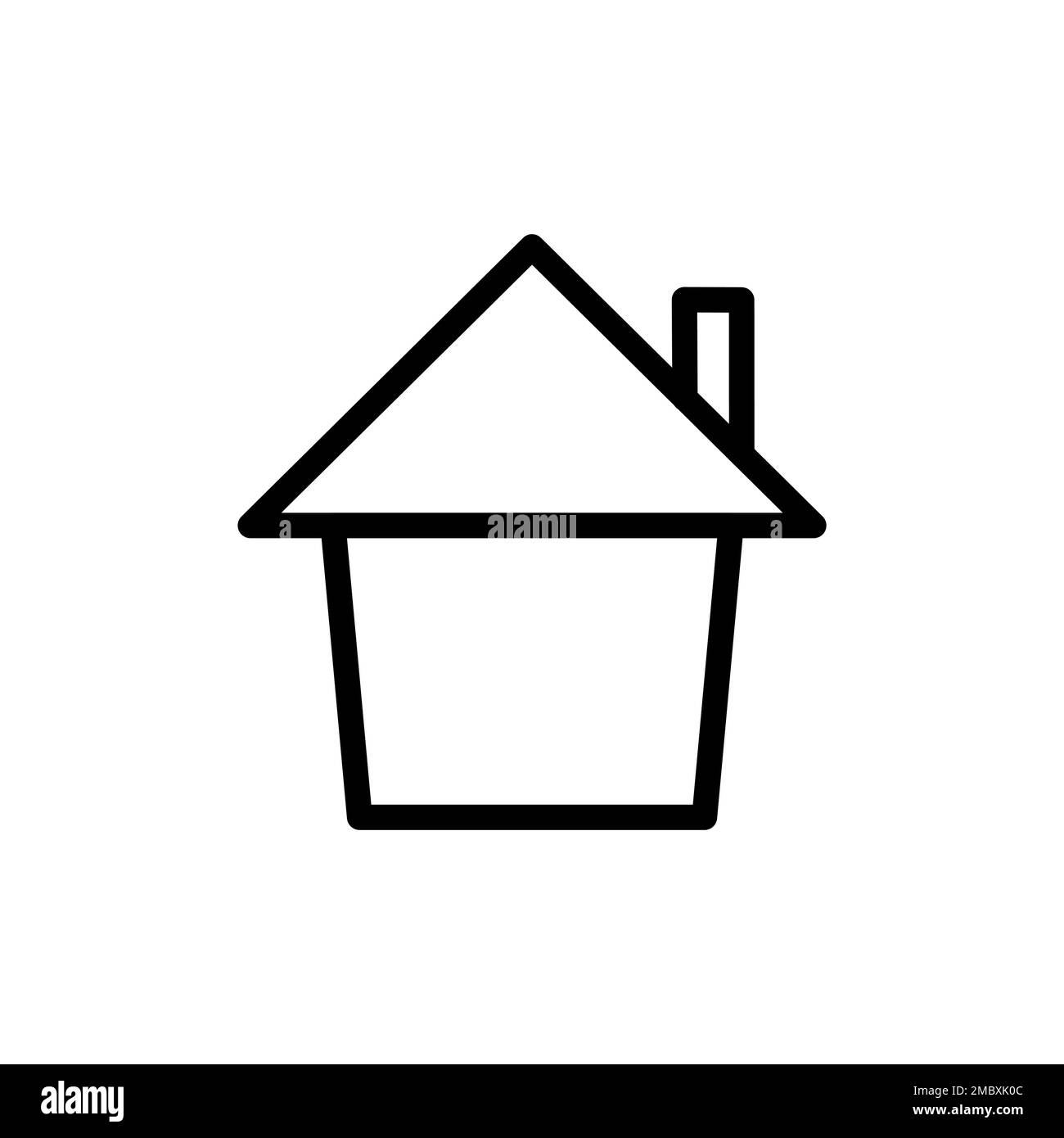 Home line icon isolated on white background. Black flat thin icon on ...