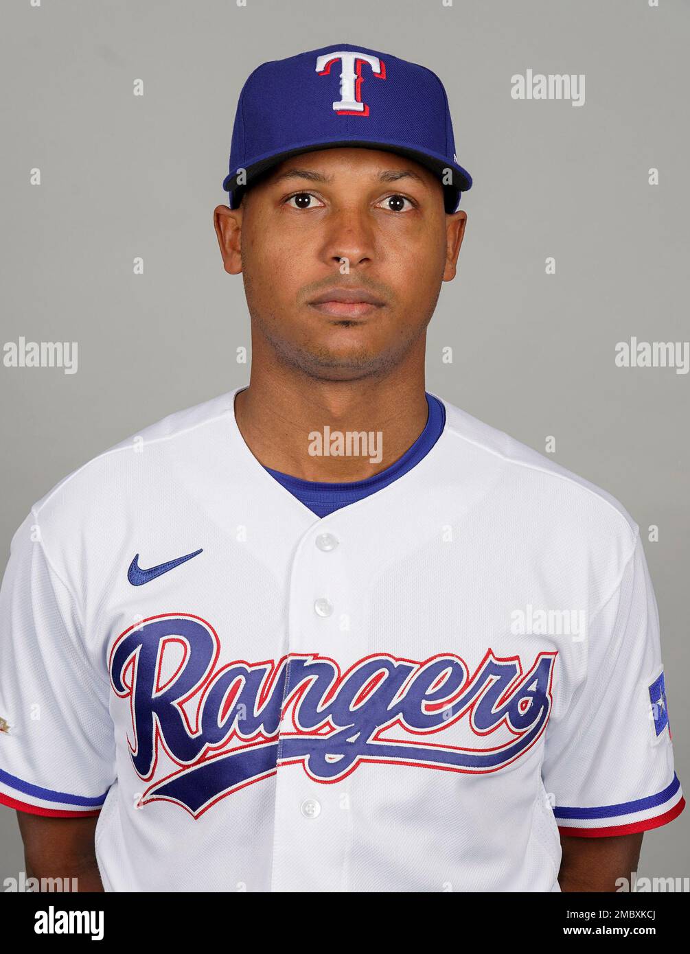 This is a 2022 photo of Jose LeClerc of the Texas Rangers baseball team ...