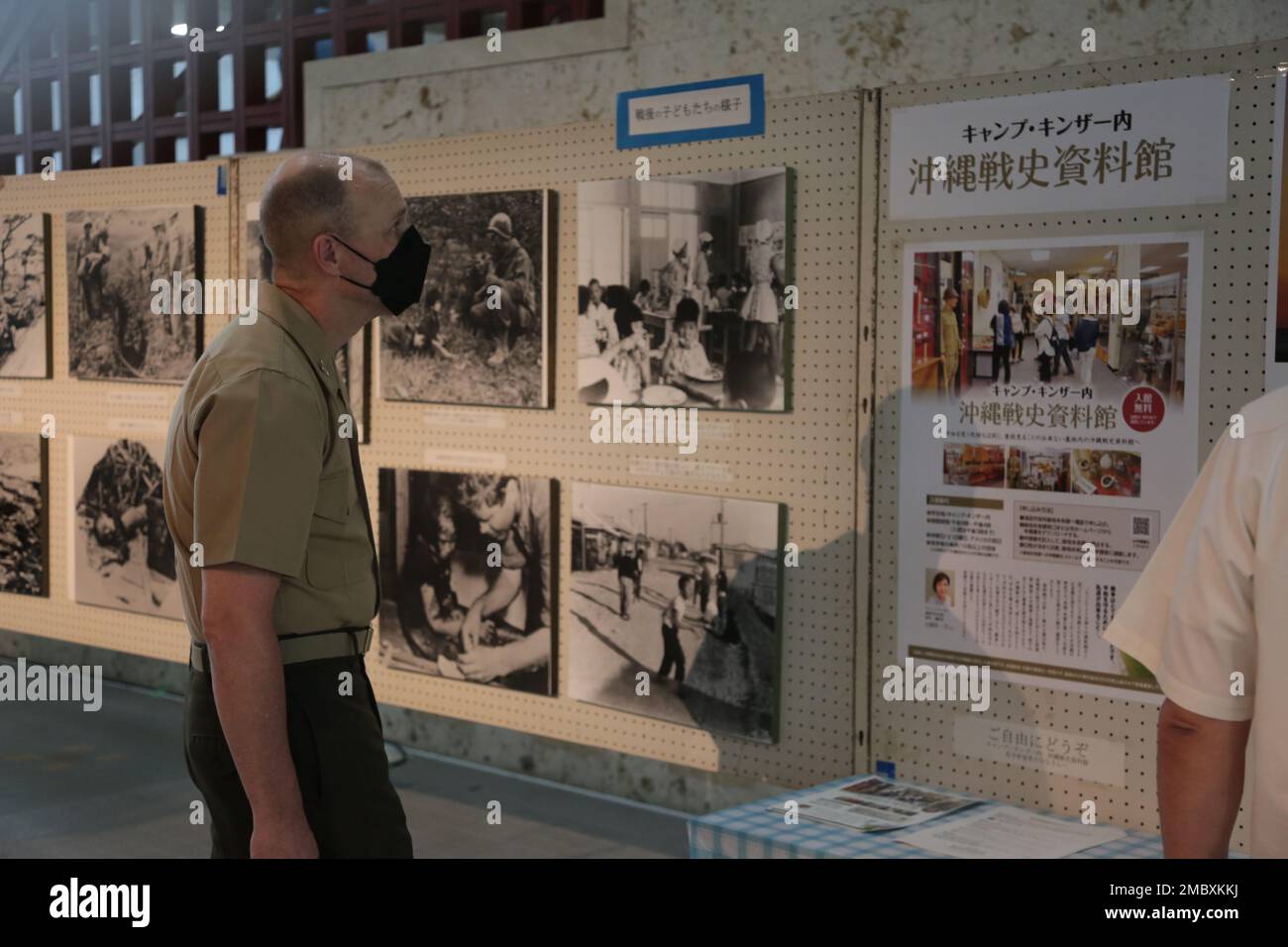 Col. Douglas R. Burke, camp commander of Camp Kinser and commanding ...