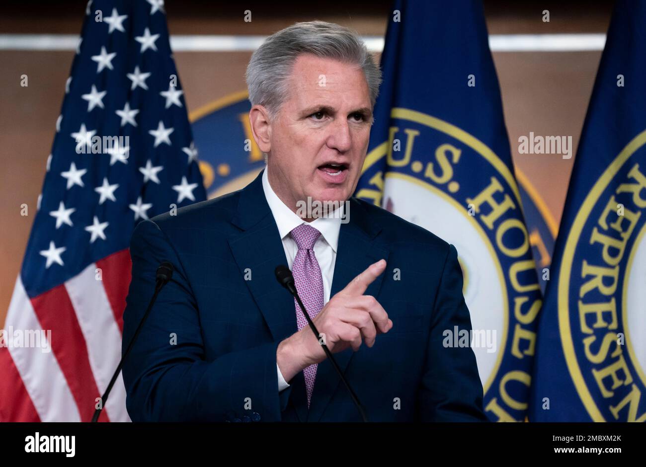 House Minority Leader Kevin McCarthy, R-Calif., speaks to reporters at ...