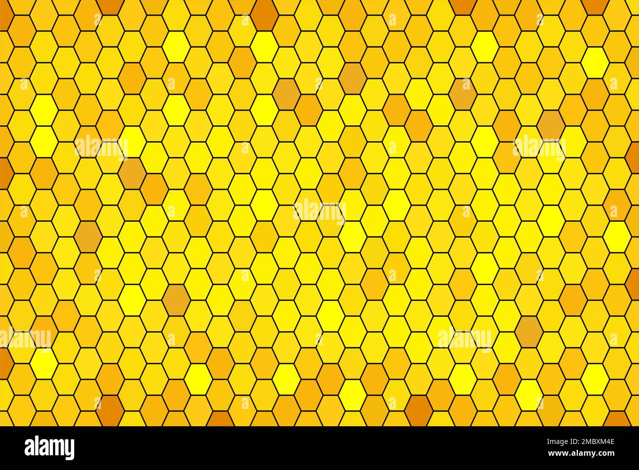 Abstract yellow background with geometric hexagons - Illustration ...
