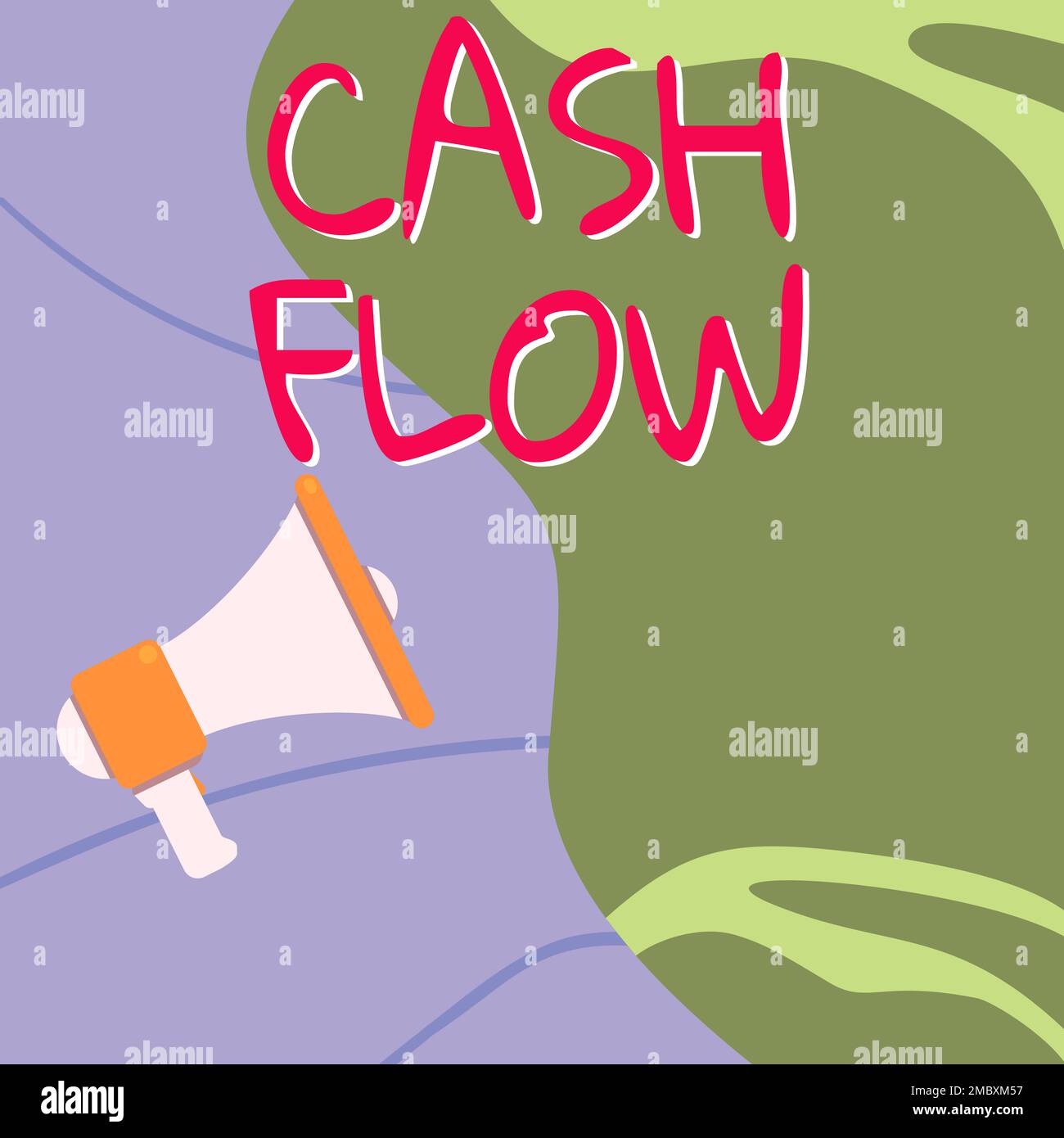 Text caption presenting Cash Flow. Business concept Movement of the ...