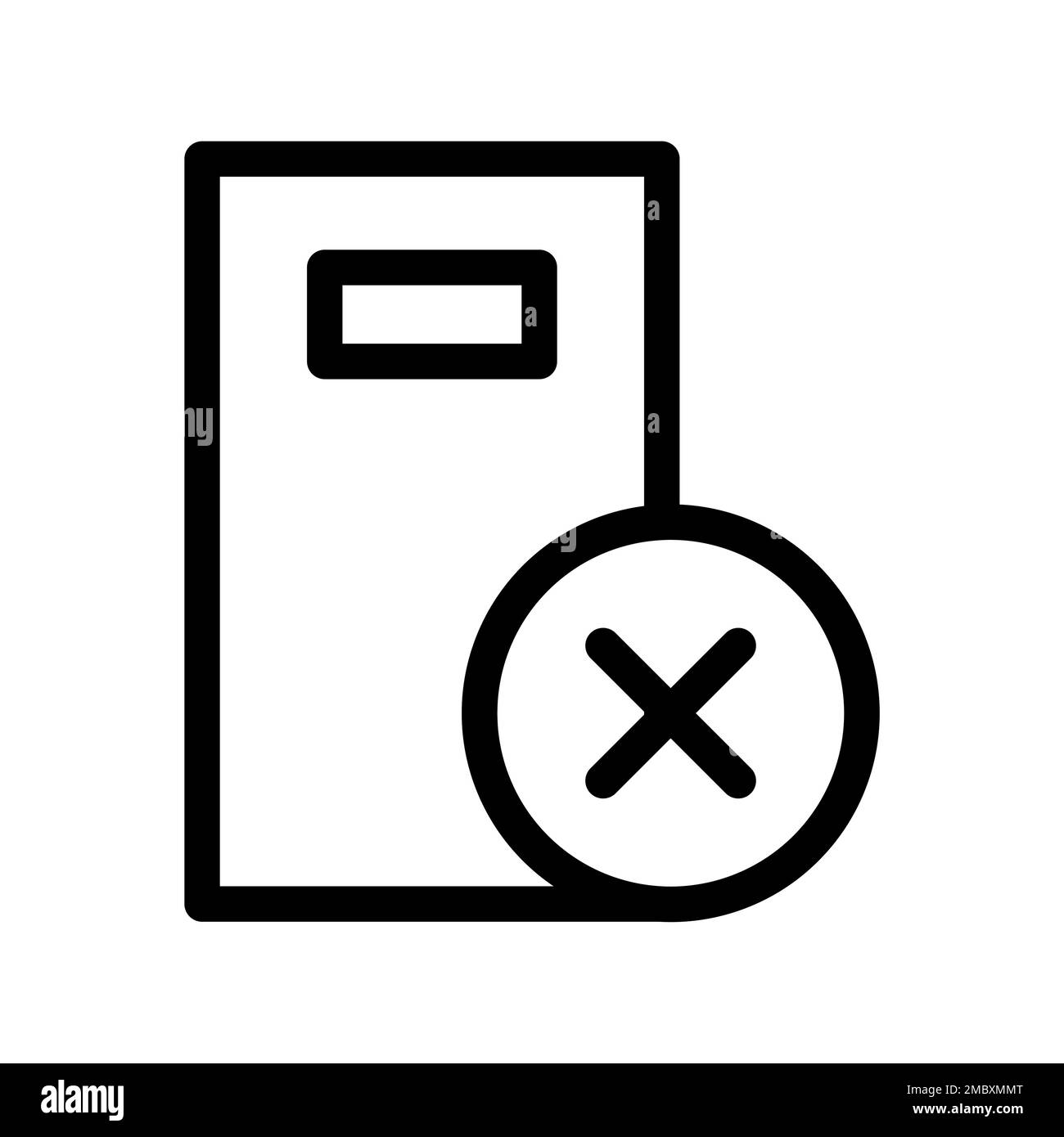 No entry line icon isolated on white background. Black flat thin icon ...