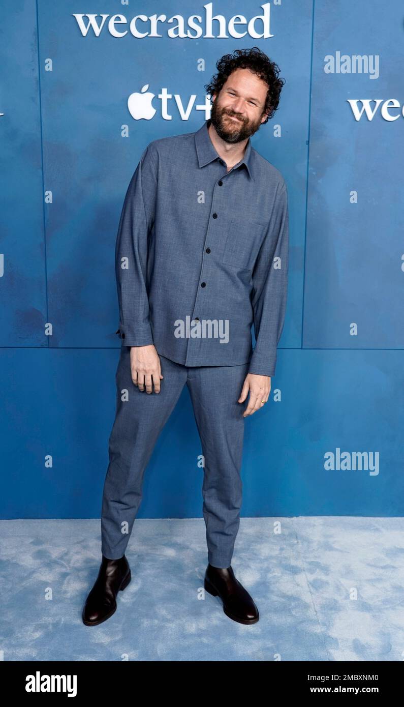 Kyle Marvin poses at the global premiere of the Apple TV+ miniseries ...