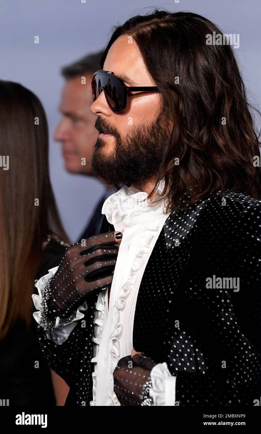 Jared Leto arrives at the global premiere of the Apple TV+ miniseries ...