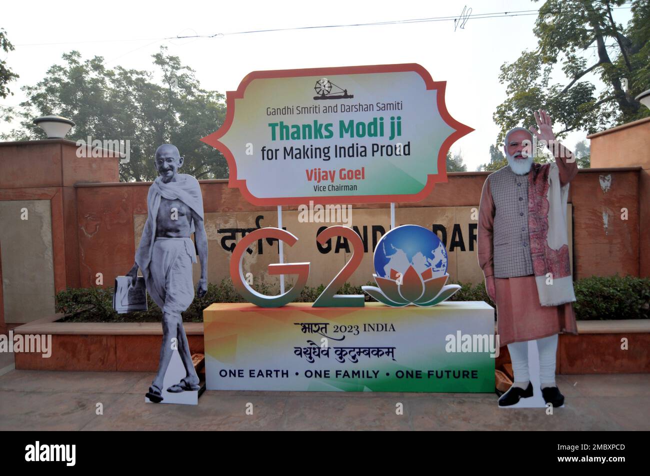 New Delhi, Delhi, India. 21st Jan, 2023. G20 summit flag march ...