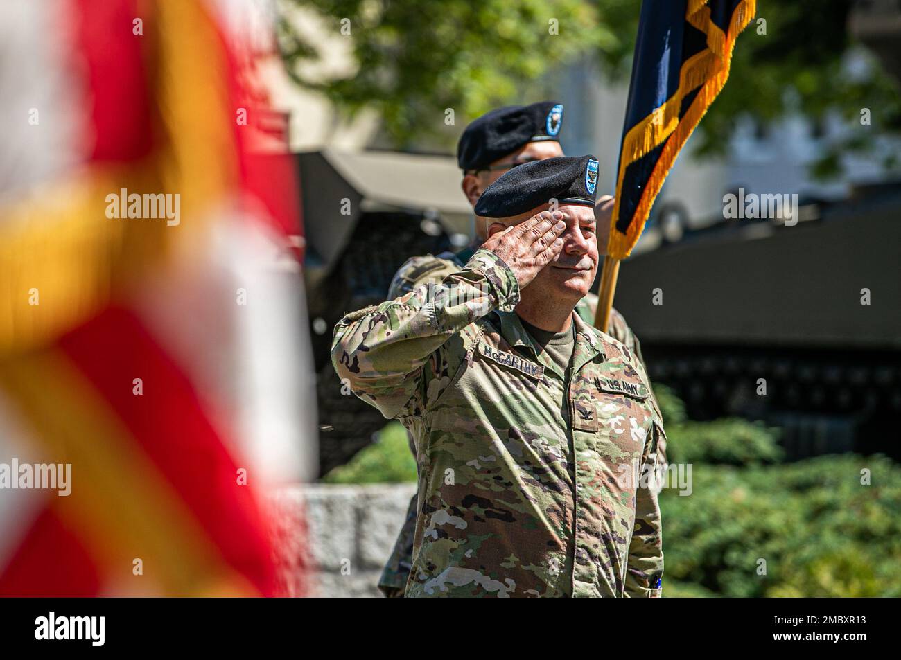 U.S. Army Col. Brian E. McCarthy, commander of the 1st Armored Brigade ...