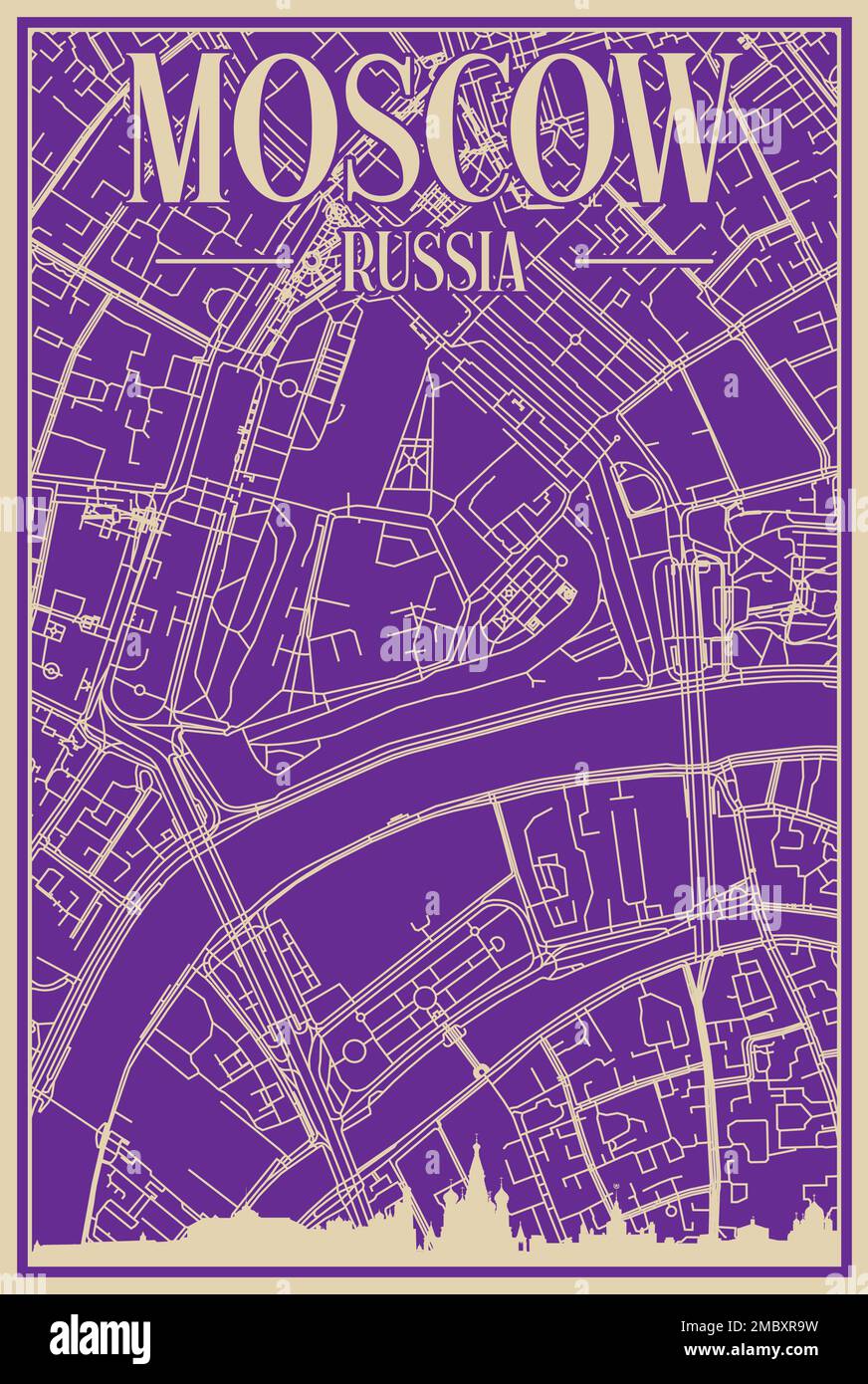 Plan of old moscow Stock Vector Images - Alamy