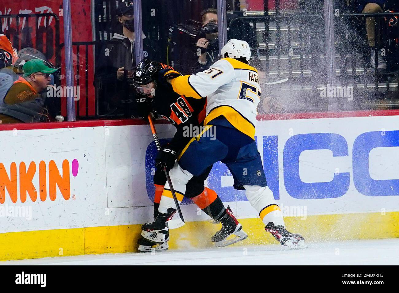 Philadelphia Flyers' Morgan Frost, and Nashville Predators' Dante ...