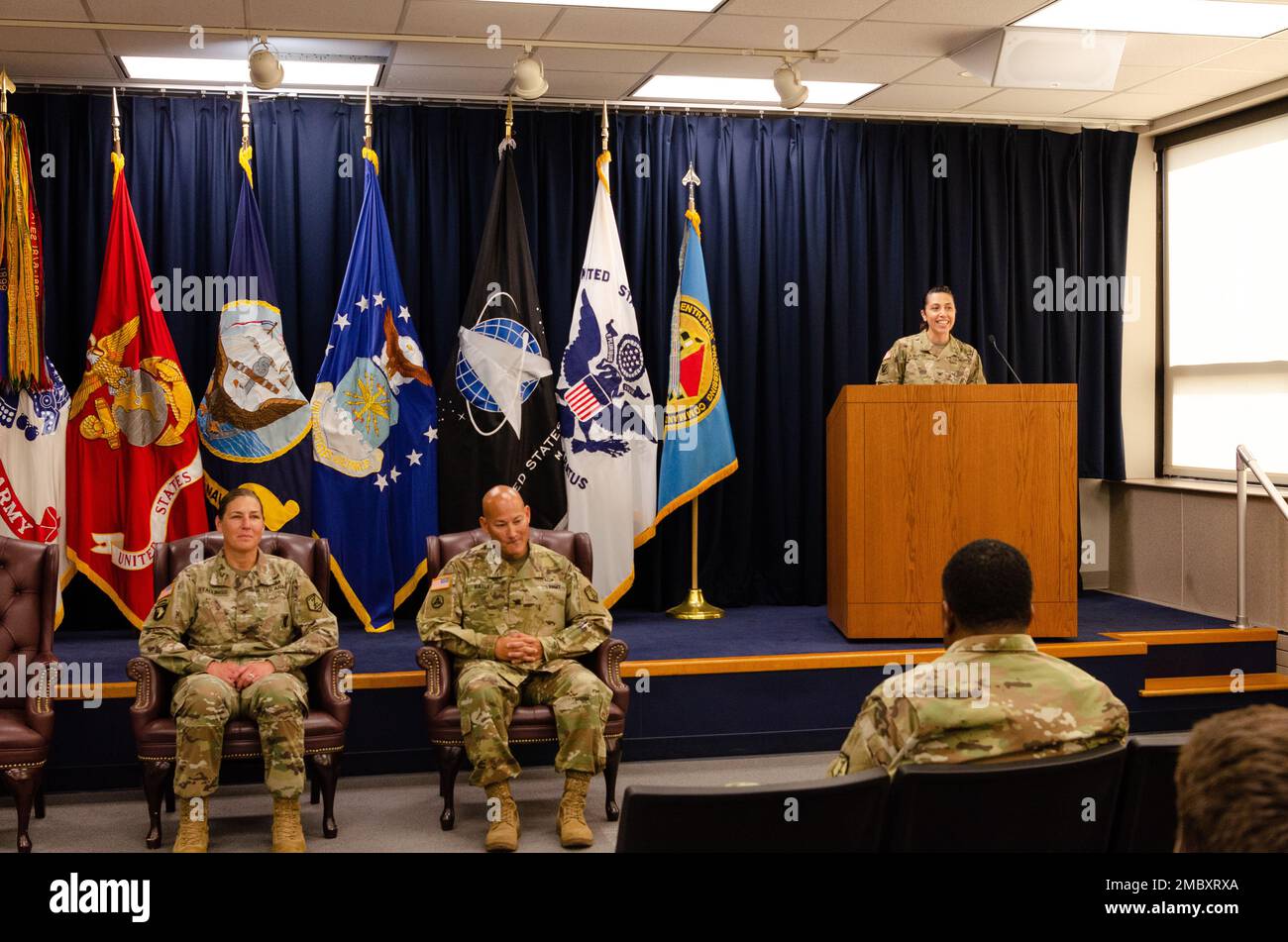 Col. Janelle Kutter makes remarks during the Eastern Sector change of ...