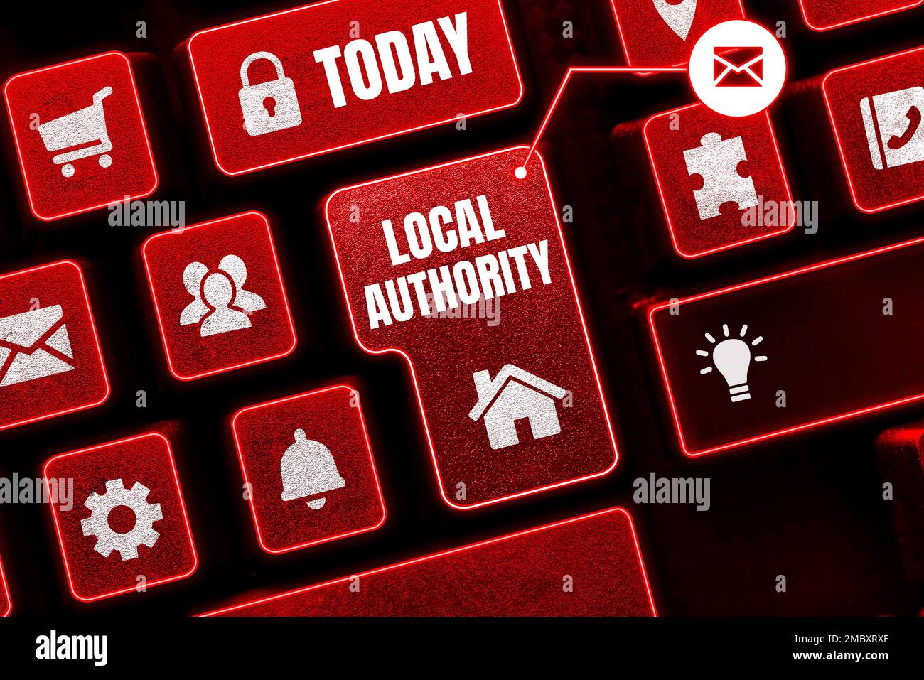 Text caption presenting Local Authority. Conceptual photo the group of ...