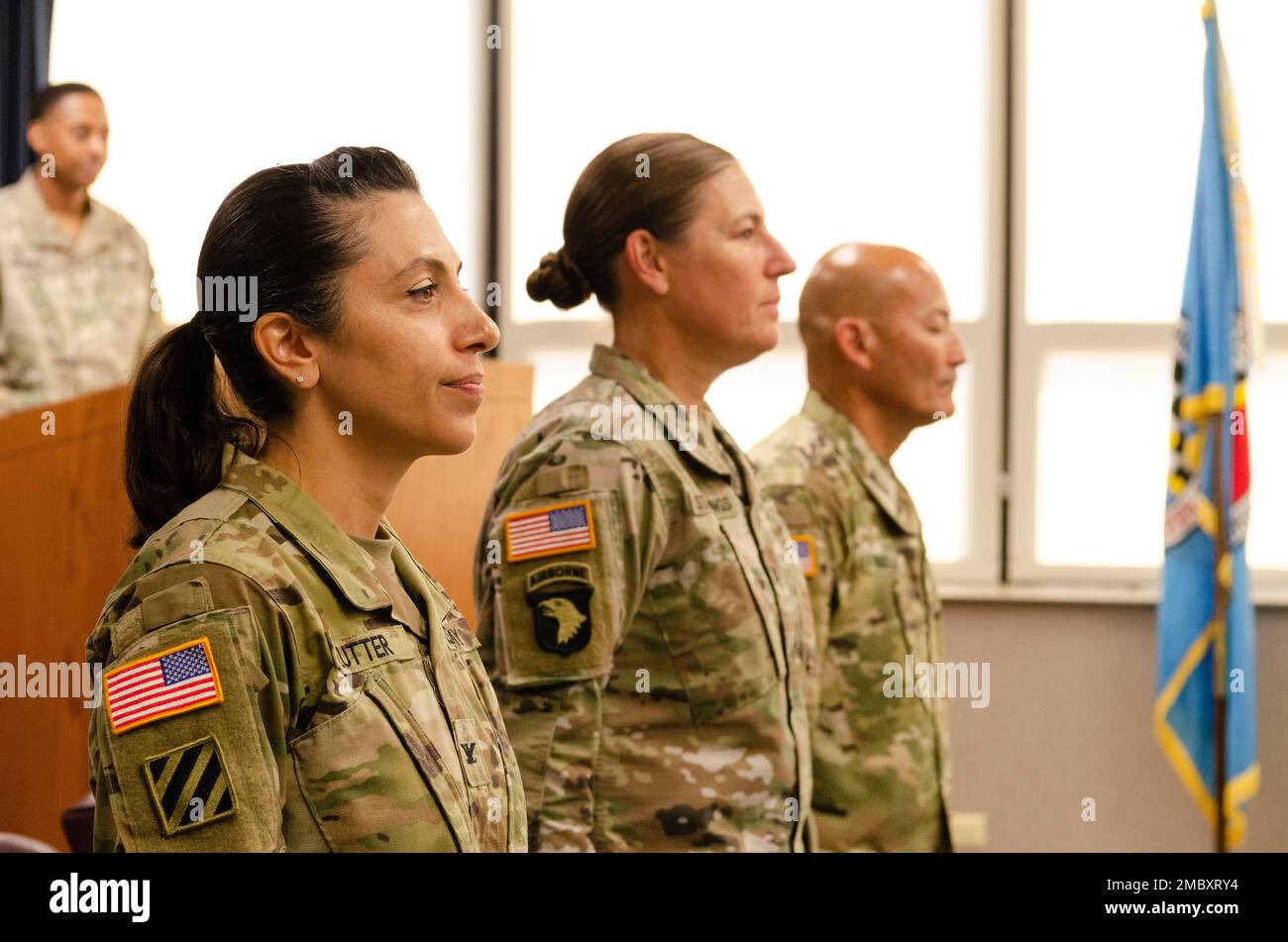 (Left to right) Col. Janelle Kutter, incoming Eastern Sector commander ...