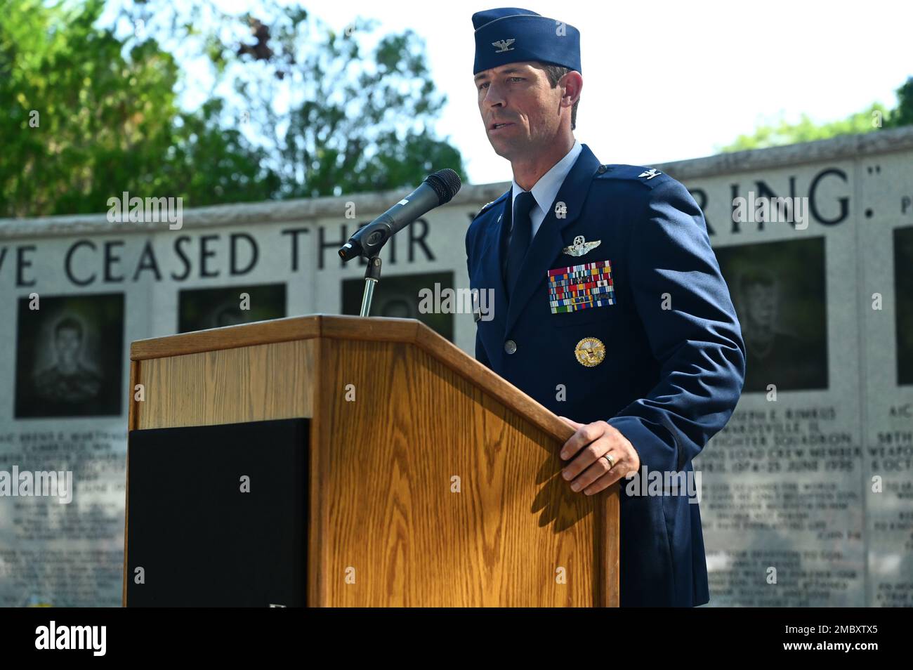 U.S. Air Force Col. Jack Arthaud, commander of the 33rd Fighter Wing ...