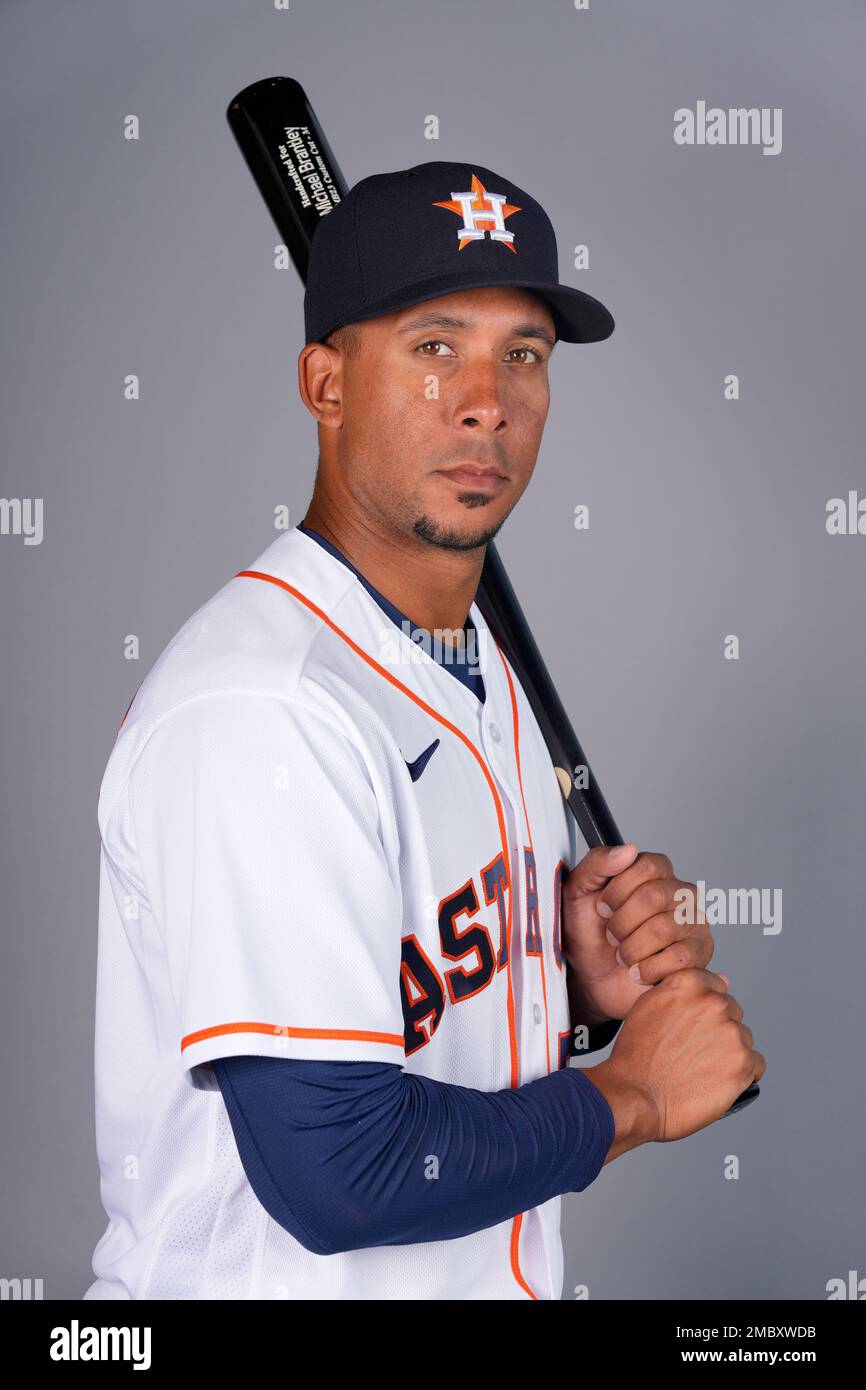 Outfielder Michael Brantley of the Houston Astros poses for a picture ...
