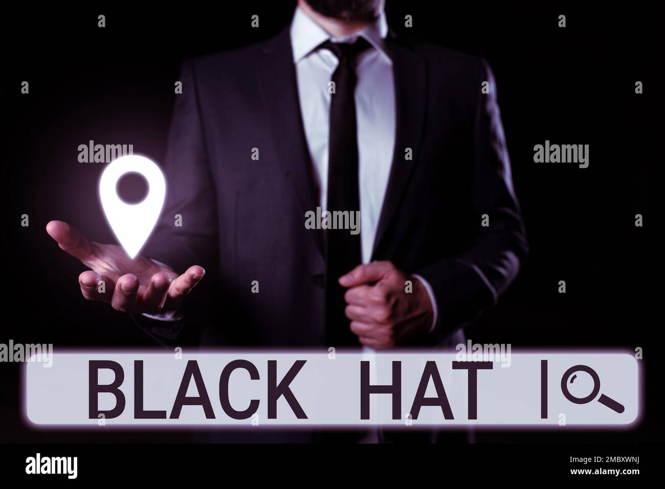 Sign displaying Black Hat. Business idea used in reference to a bad ...