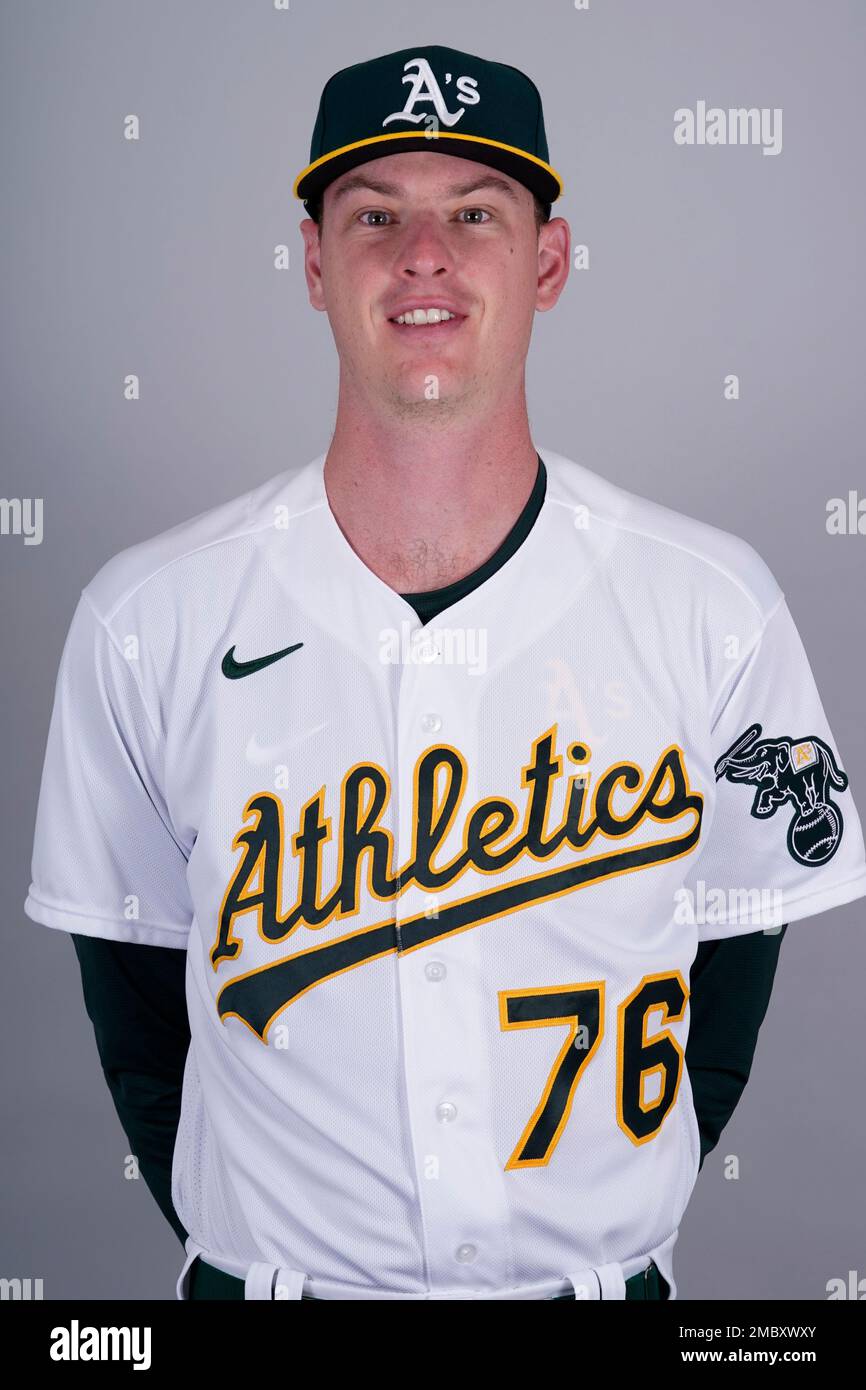 This is a 2022 photo of Brian Howard of the Oakland Athletics baseball ...