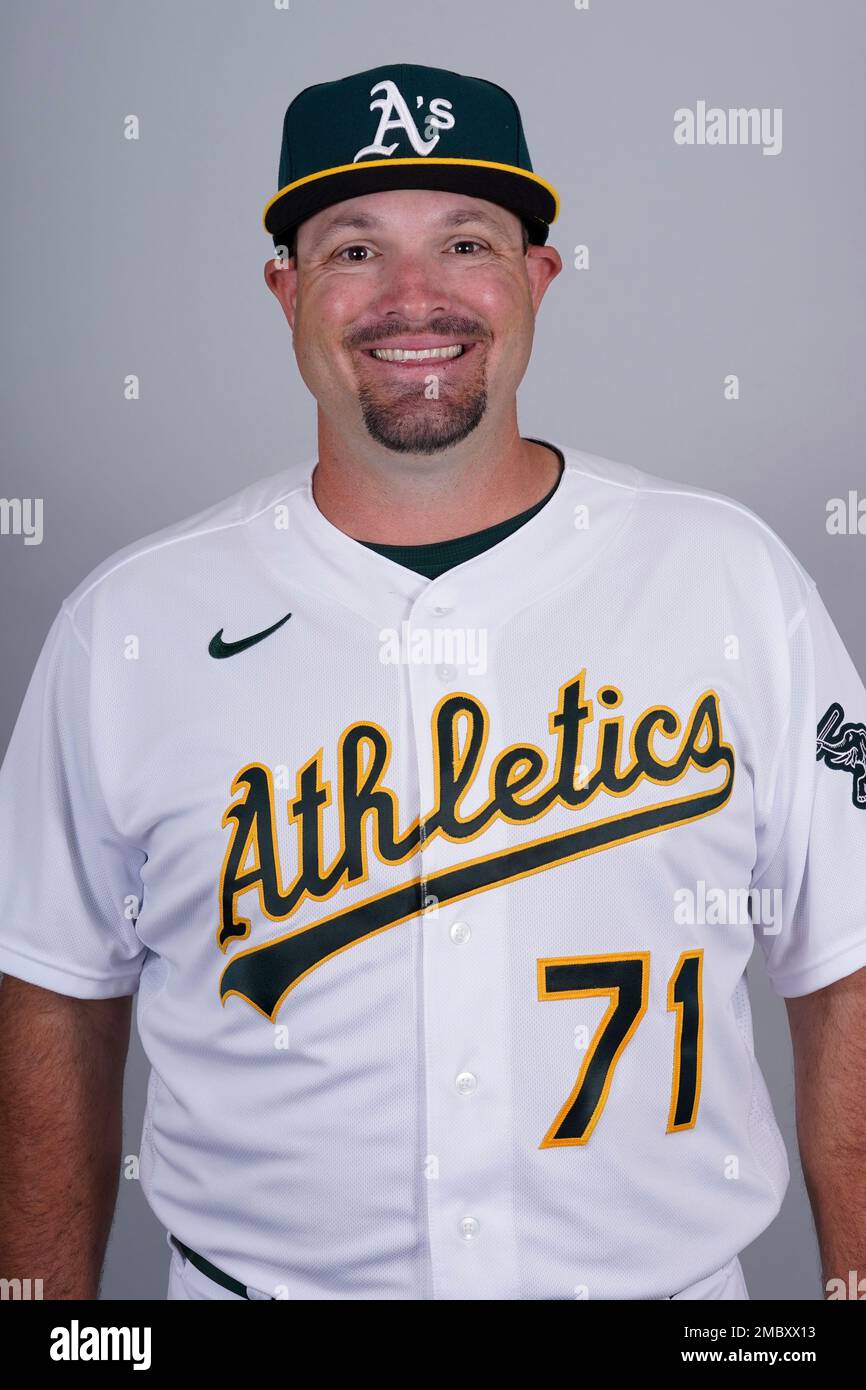This is a 2022 photo of hitting coach Tommy Everidge of the Oakland ...