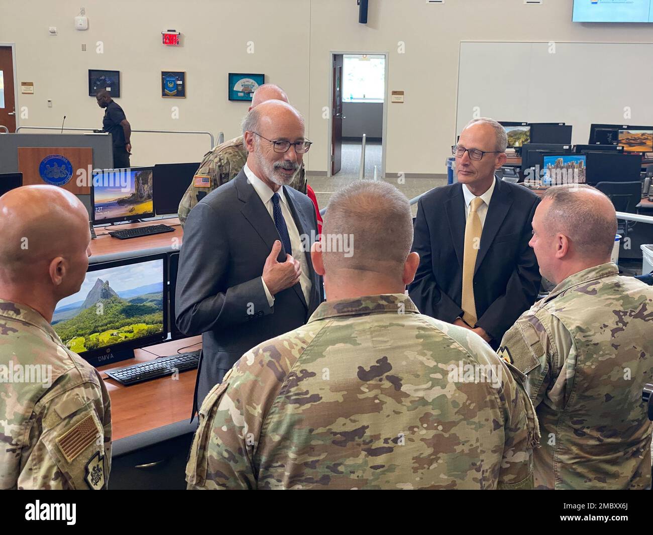 Pennsylvania Governor Tom Wolf meets with representatives from the ...
