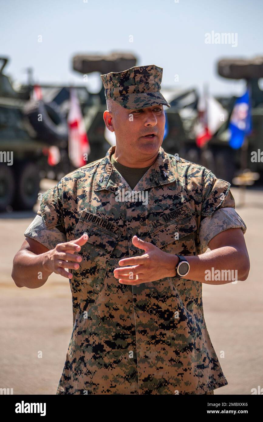 U.S. Marine Col. Cesar Rodriguez, the chief of staff for 4th Marine ...