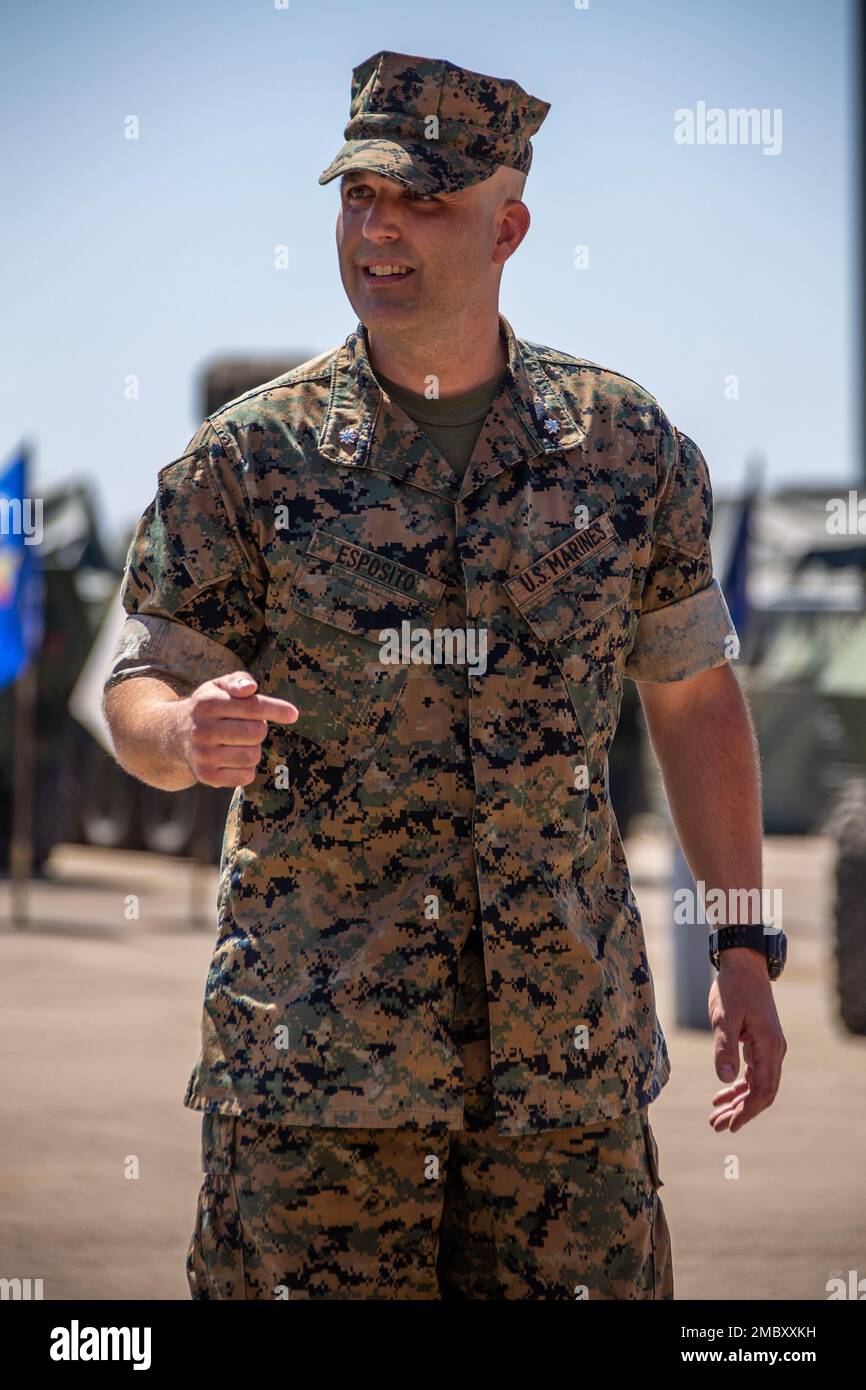 U.S. Marine Lt. Col. Matthew Esposito, the incoming inspector ...