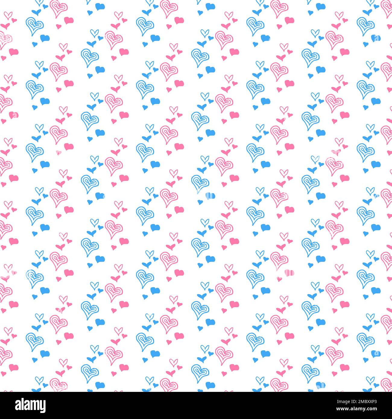 Doodle heart heart pattern Stock Vector Images - Alamy