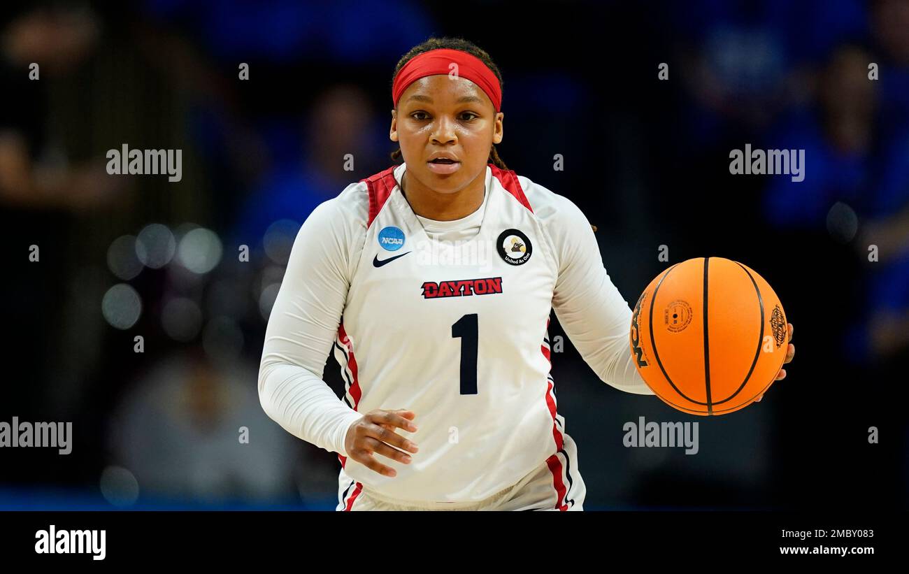 Dayton guard Araion Bradshaw drives up court during the second half of ...