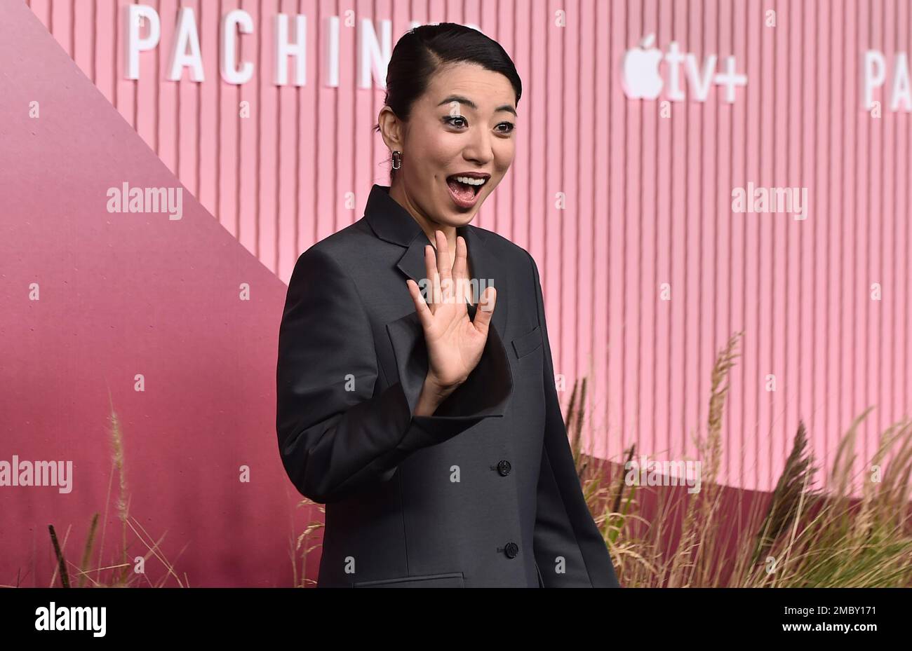 Cast member, Inji Jeong, arrives at the global premiere of "Pachinko ...