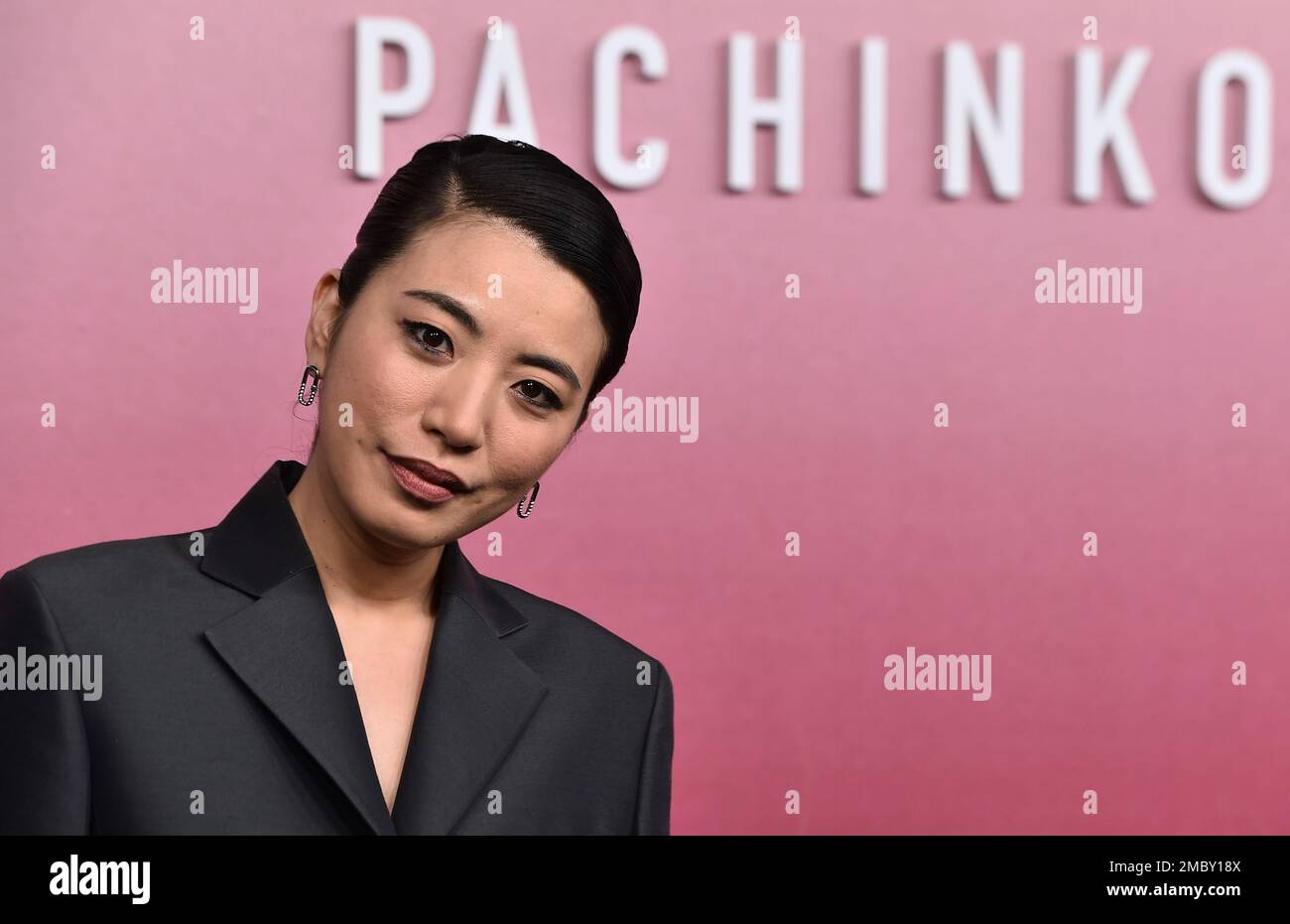 Cast member, Inji Jeong, arrives at the global premiere of "Pachinko ...