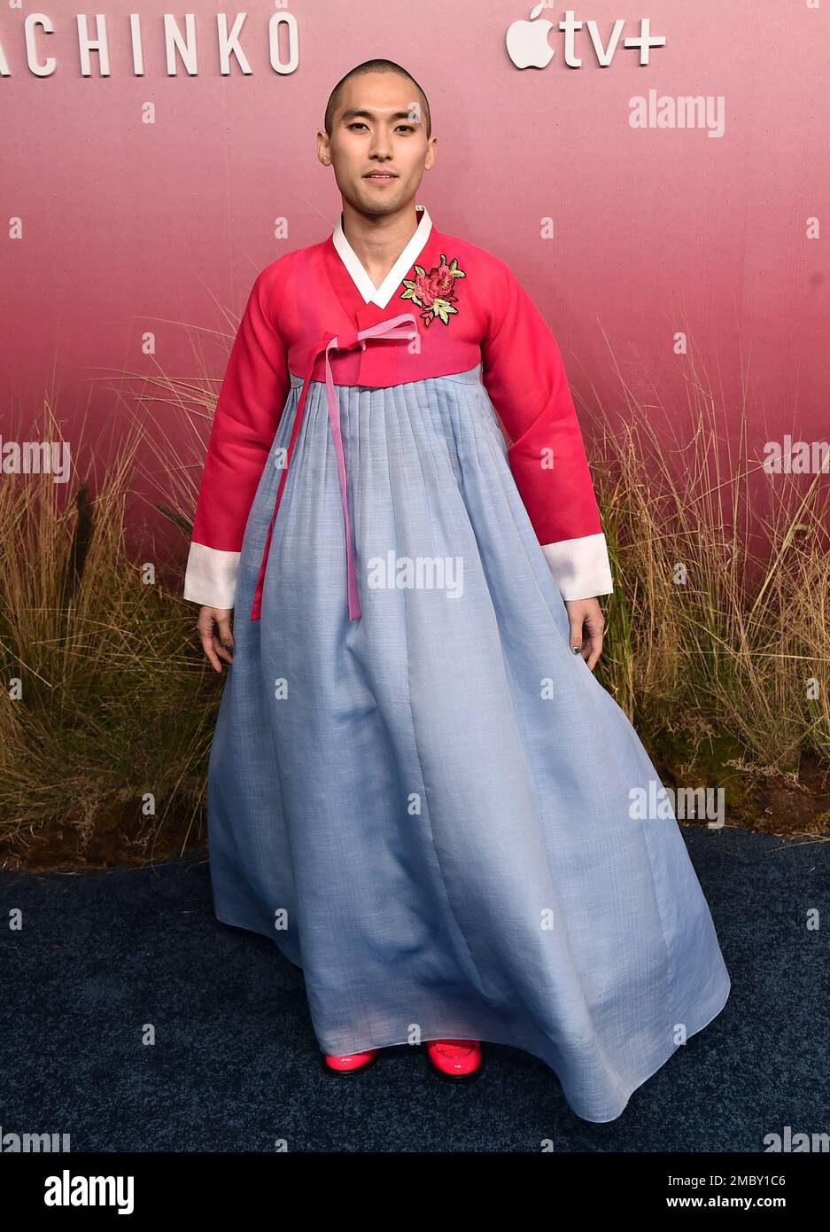 Cast member, Jin Ha, arrives at the global premiere of "Pachinko ...