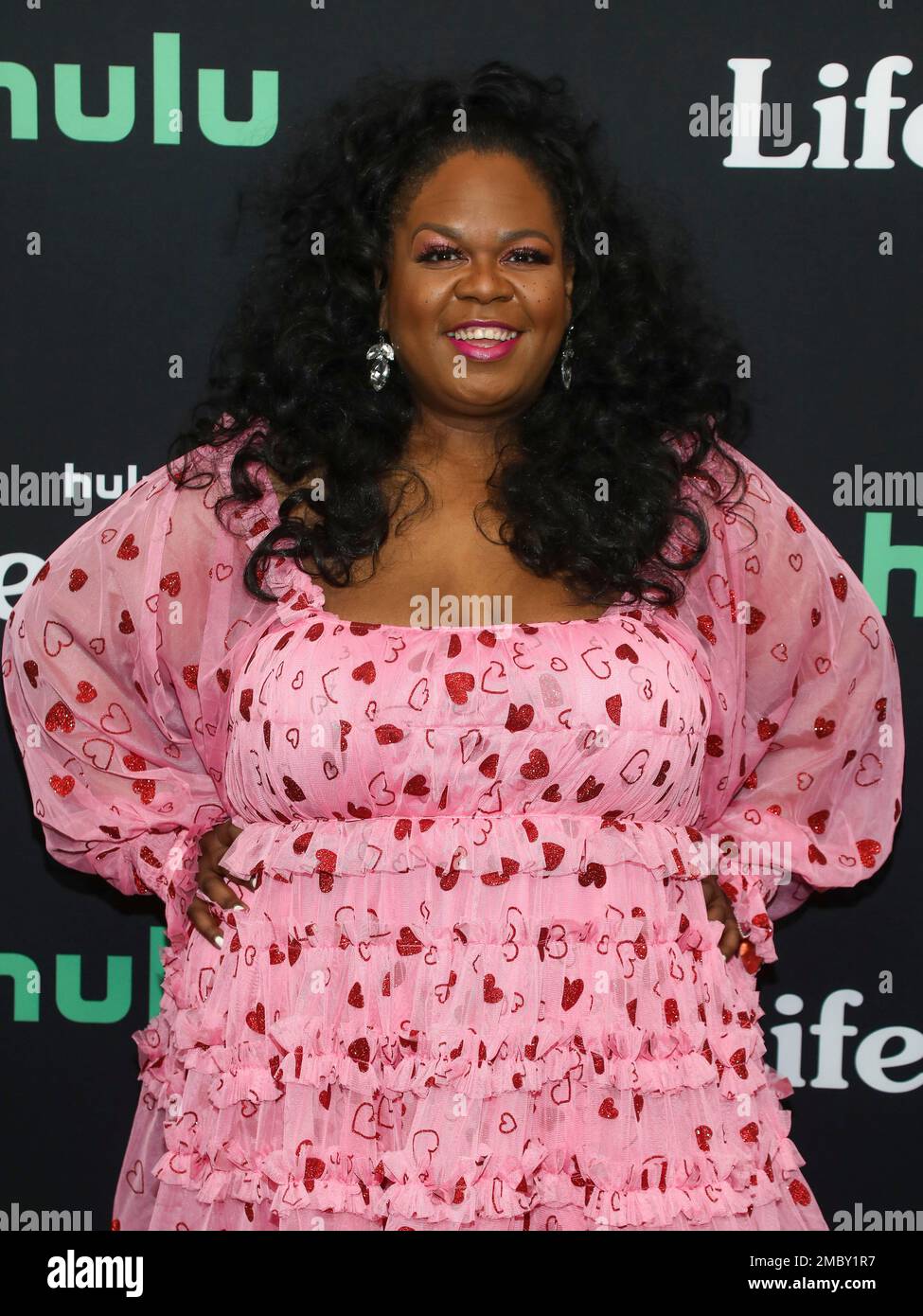 Actor Yamaneika Saunders attends the premiere of Hulu's Original Series ...