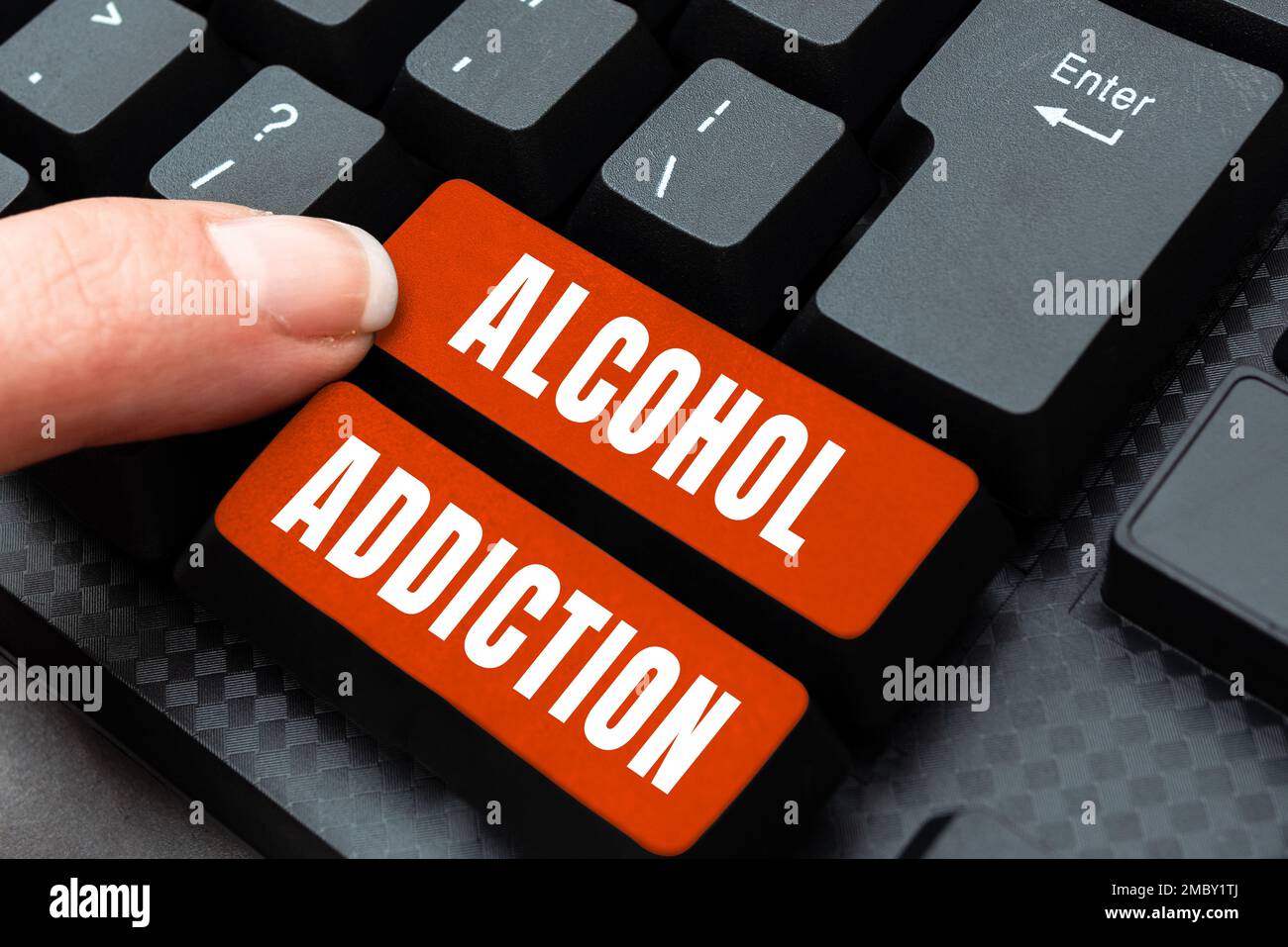 Handwriting text Alcohol Addiction. Business idea characterized by ...