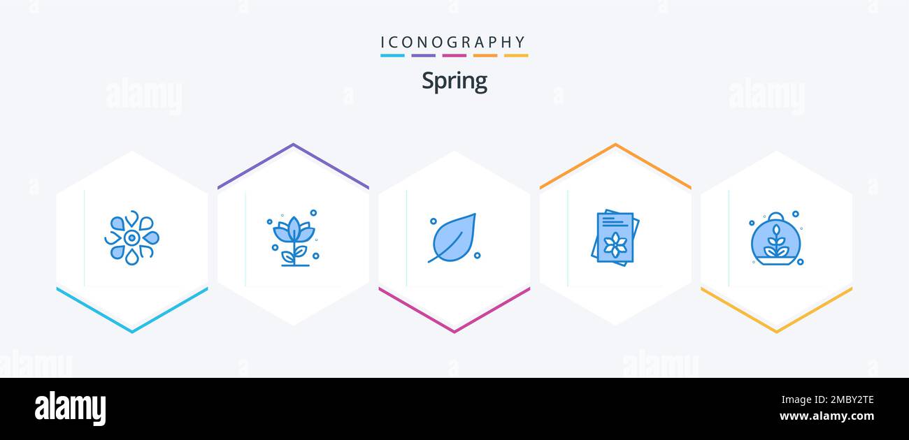 Spring 25 Blue icon pack including spring. file. nature. seeds. nature ...